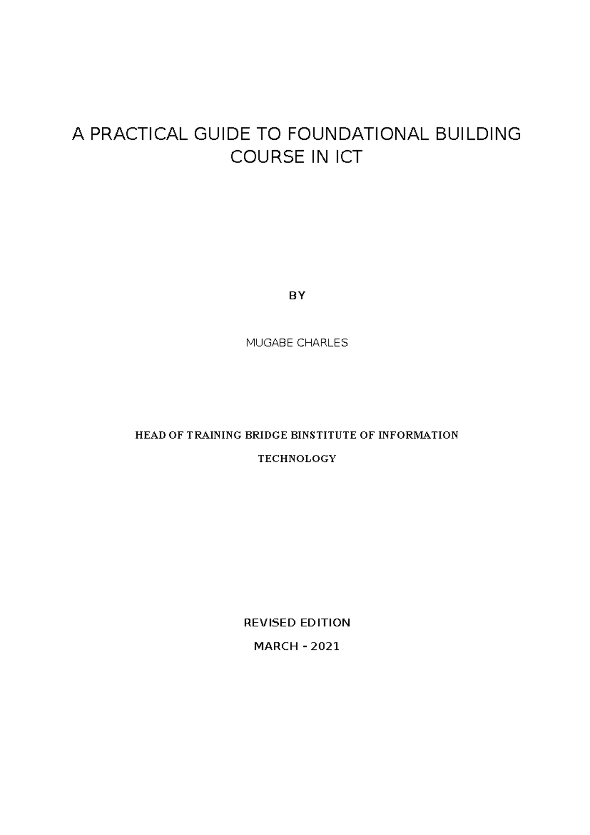 ICT Computer Studies BOOK Practical Guide - A PRACTICAL GUIDE TO ...