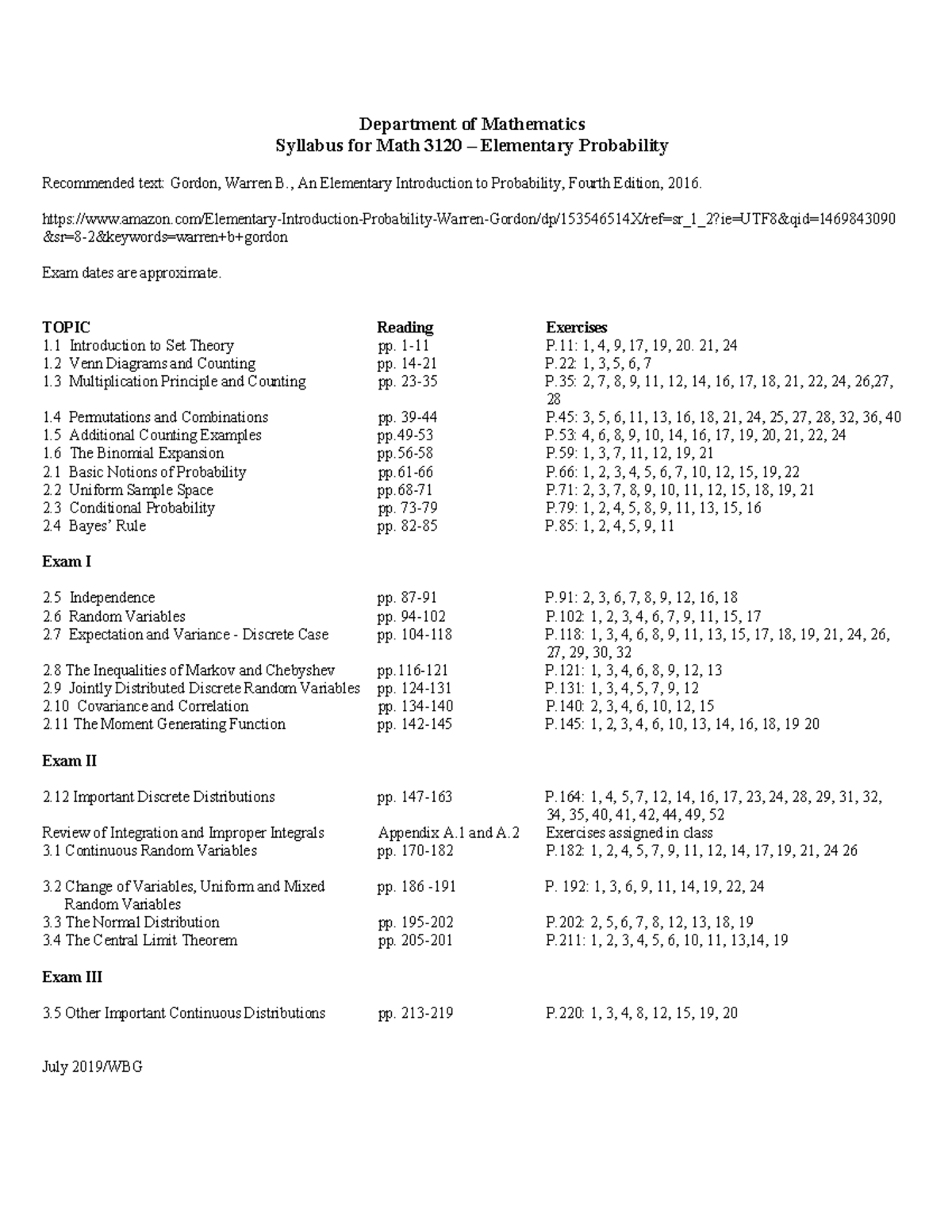 3120(1) - Syllabus - Department of Mathematics Syllabus for Math 3120 ...