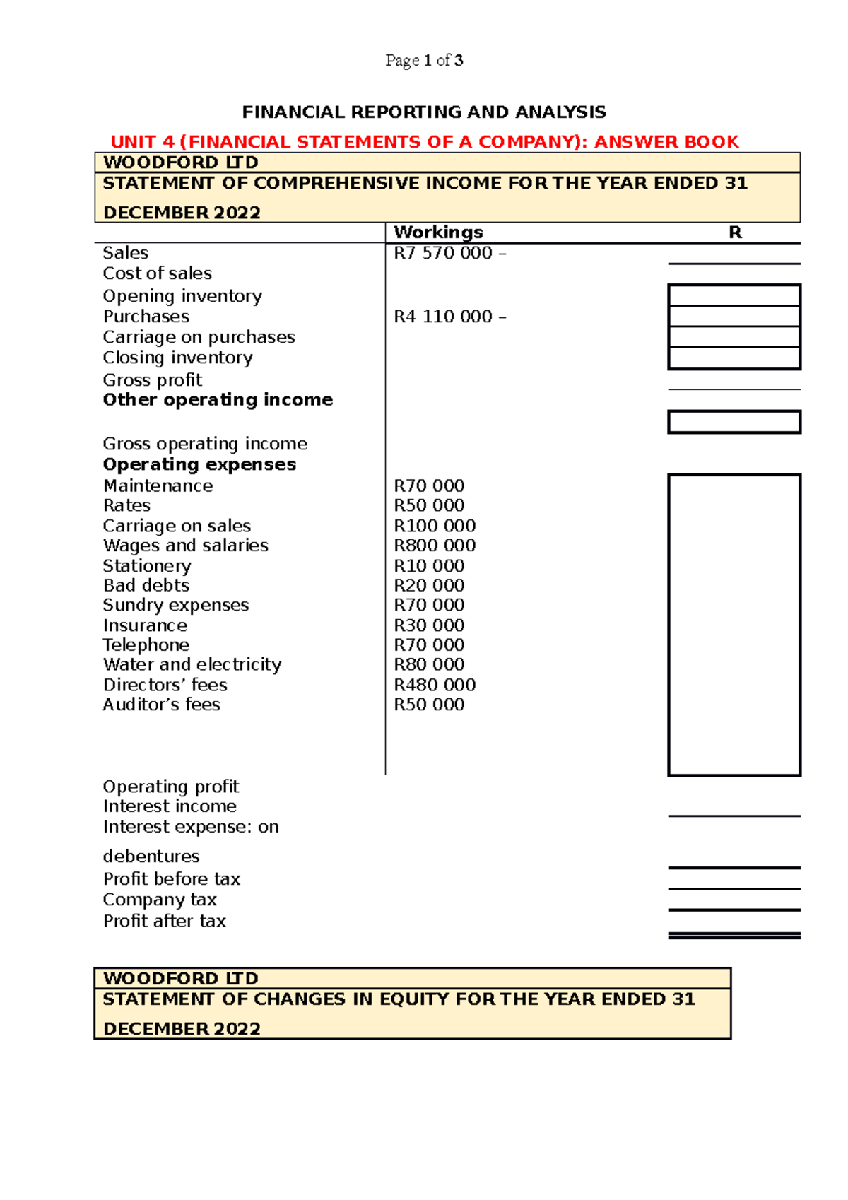 FIN REP & Analysis UNIT 4 Answer BOOK - Page 1 of 3 FINANCIAL REPORTING ...