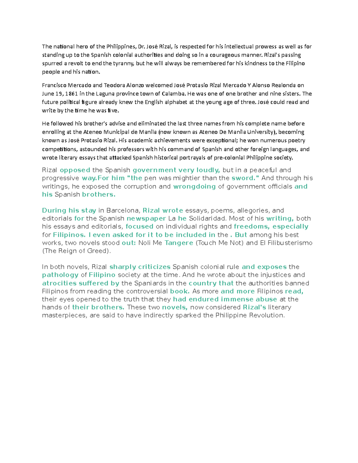 Jose rizal and philippine nationalism - The national hero of the ...