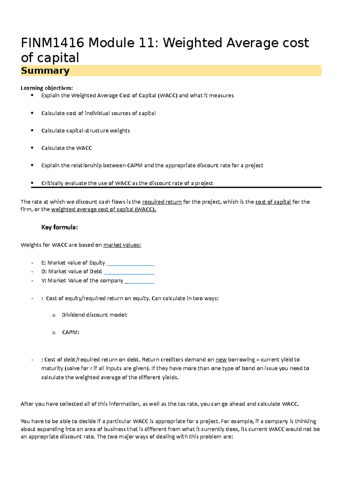 Tutorial 11 Handout - Student(1) - ACCT1101 - UQ - Studocu