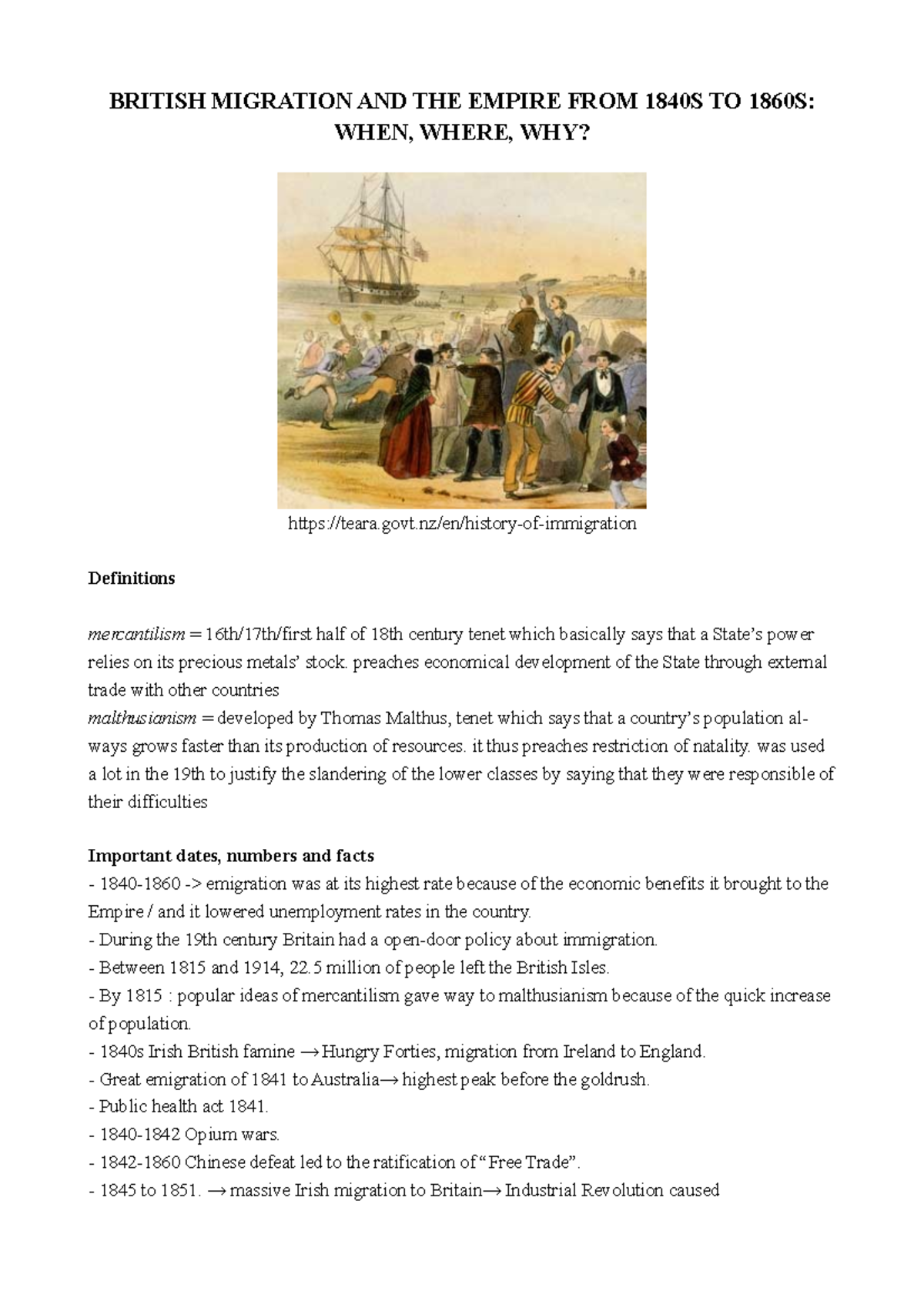 British migration - BRITISH MIGRATION AND THE EMPIRE FROM 1840S TO ...