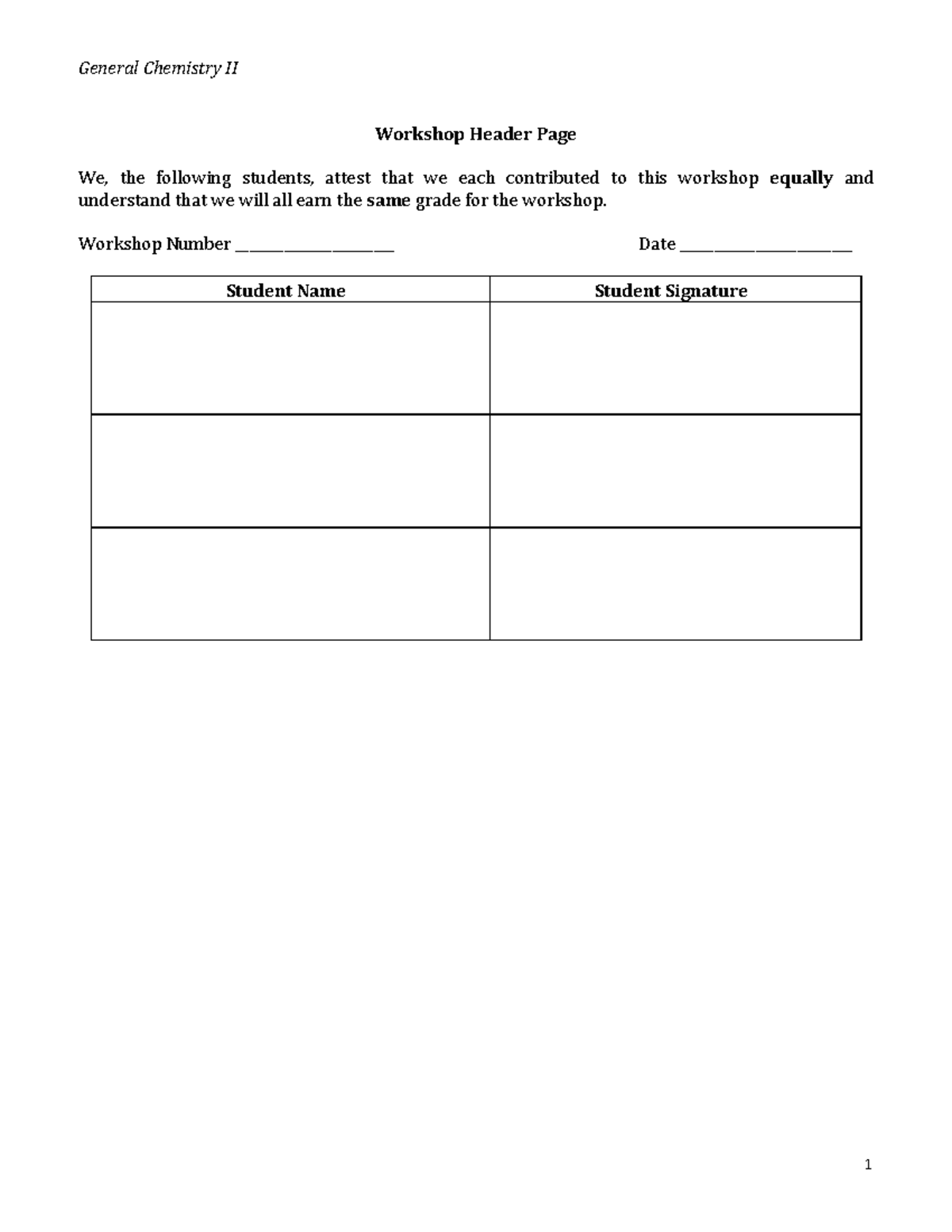 W10-T13 Redox - Workshops - Workshop Header Page We, the following ...