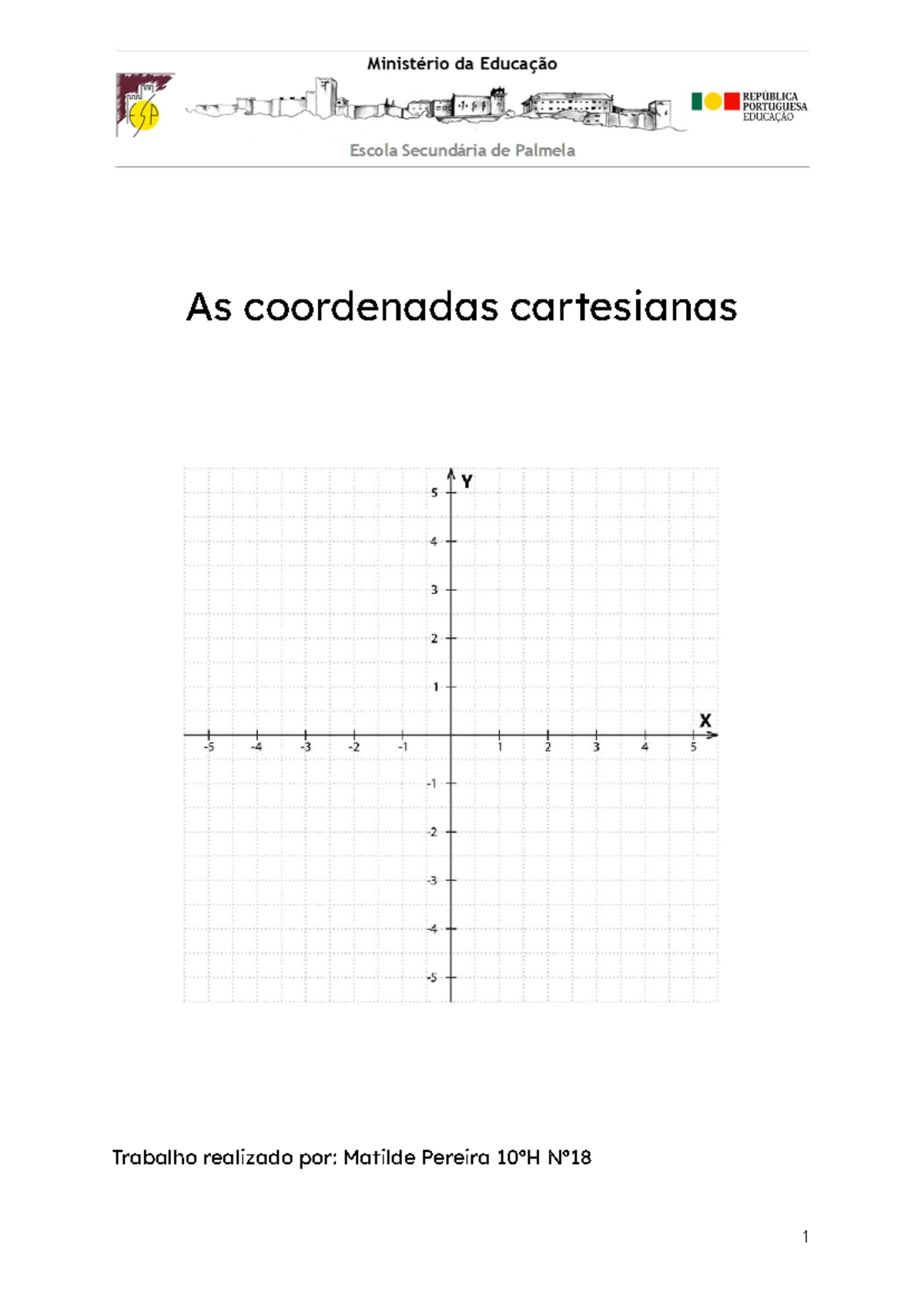 As coordenadas cartesianas - As coordenadas cartesianas Trabalho ...