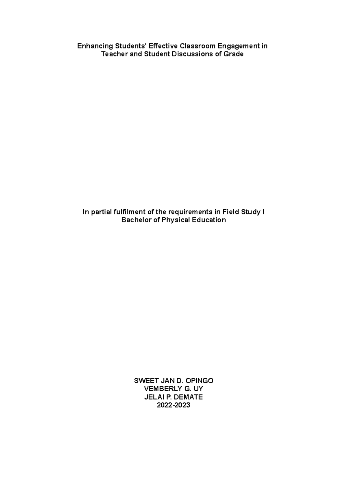 Action-research-plan-in-fs-2 CBAR - Enhancing Students' Effective ...