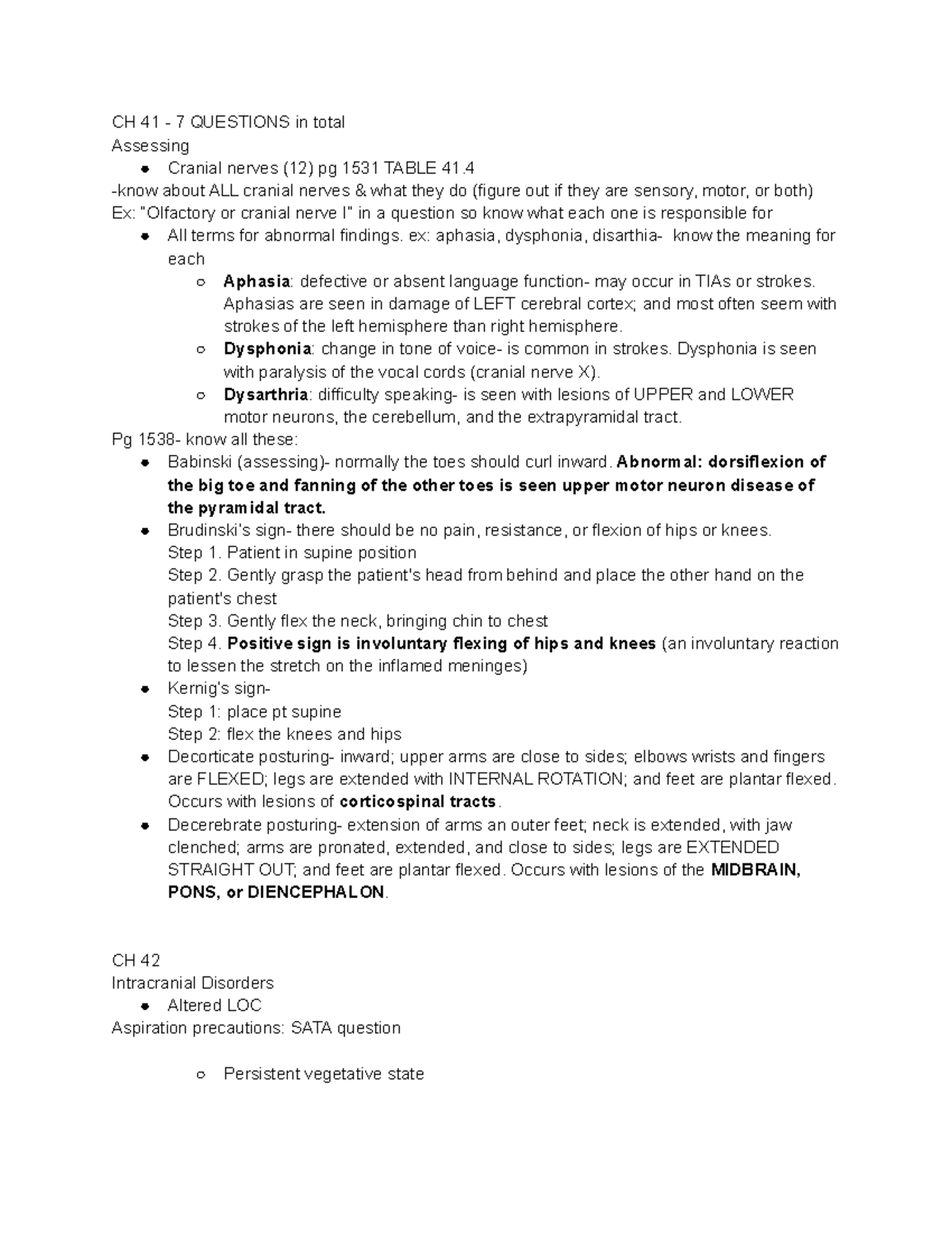 Exam 6 ch 41 + 42 - exam6 measure - CH 41 - 7 QUESTIONS in total ...