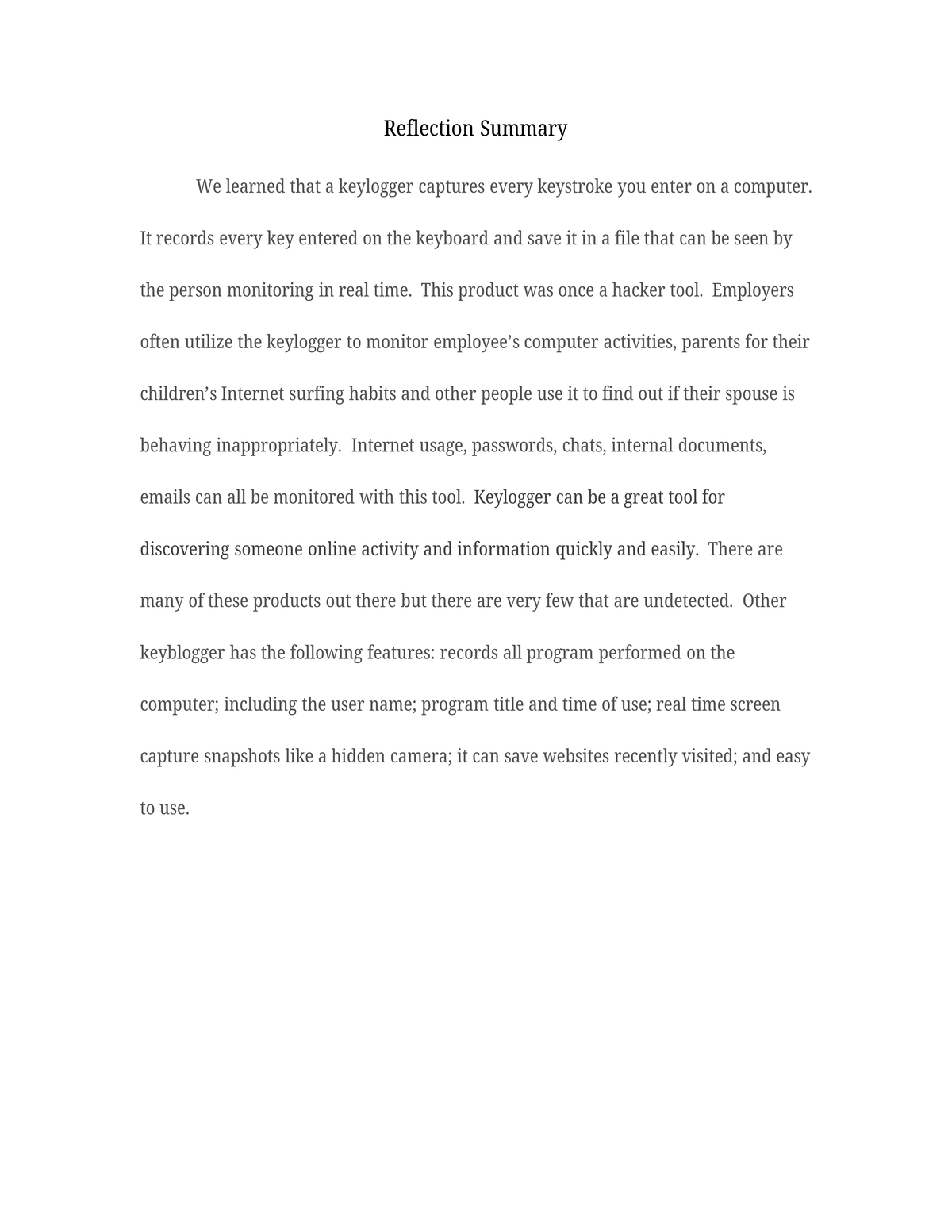 Week 2 Reflection summary.docx safe - Copy - Copy - Reflection Summary ...