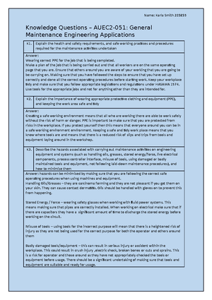 Set 3 - SET OF UNIT 019 - Knowledge Questions – AUEC2-001: Complying ...