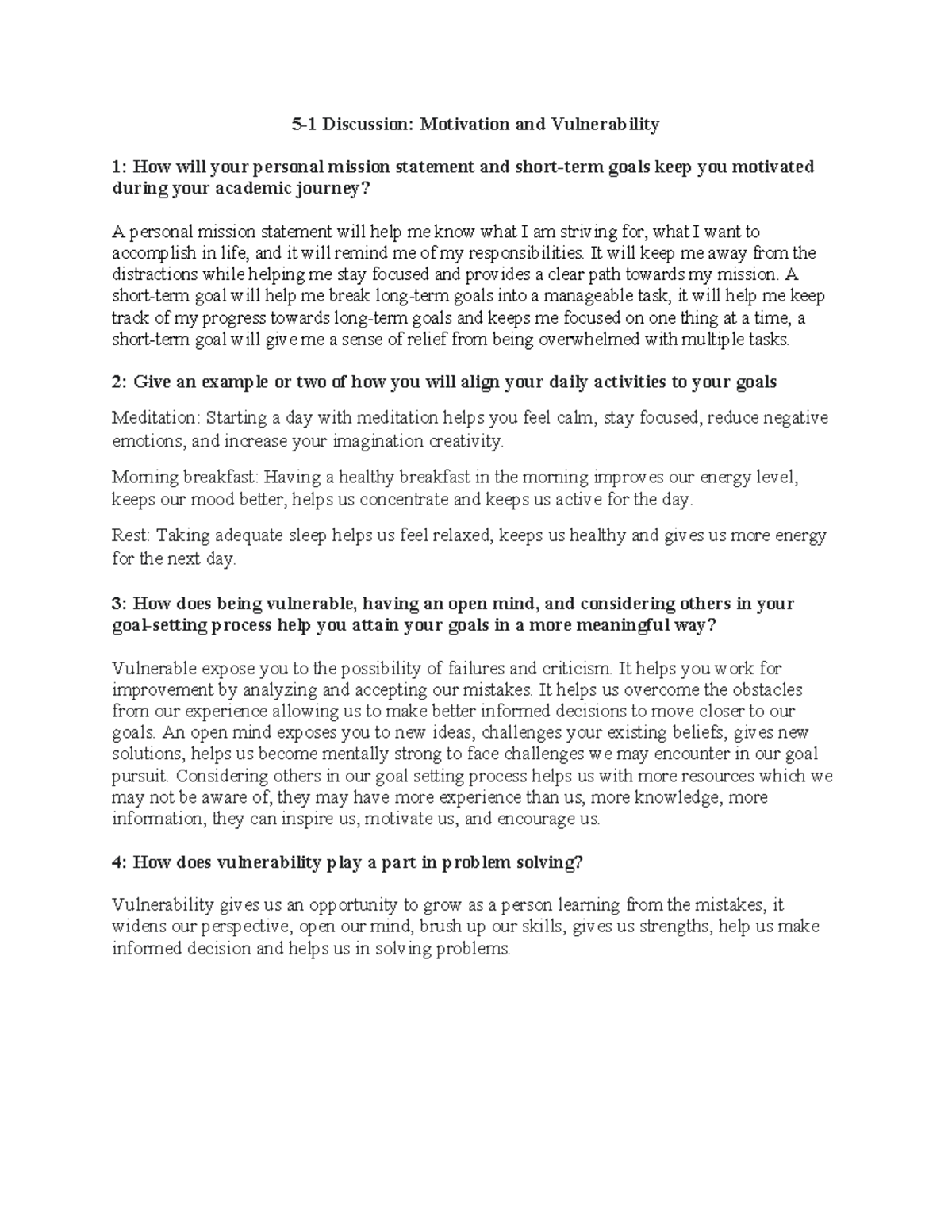 5-1 Discussion Motivation and Vulnerability - It will keep me away from ...