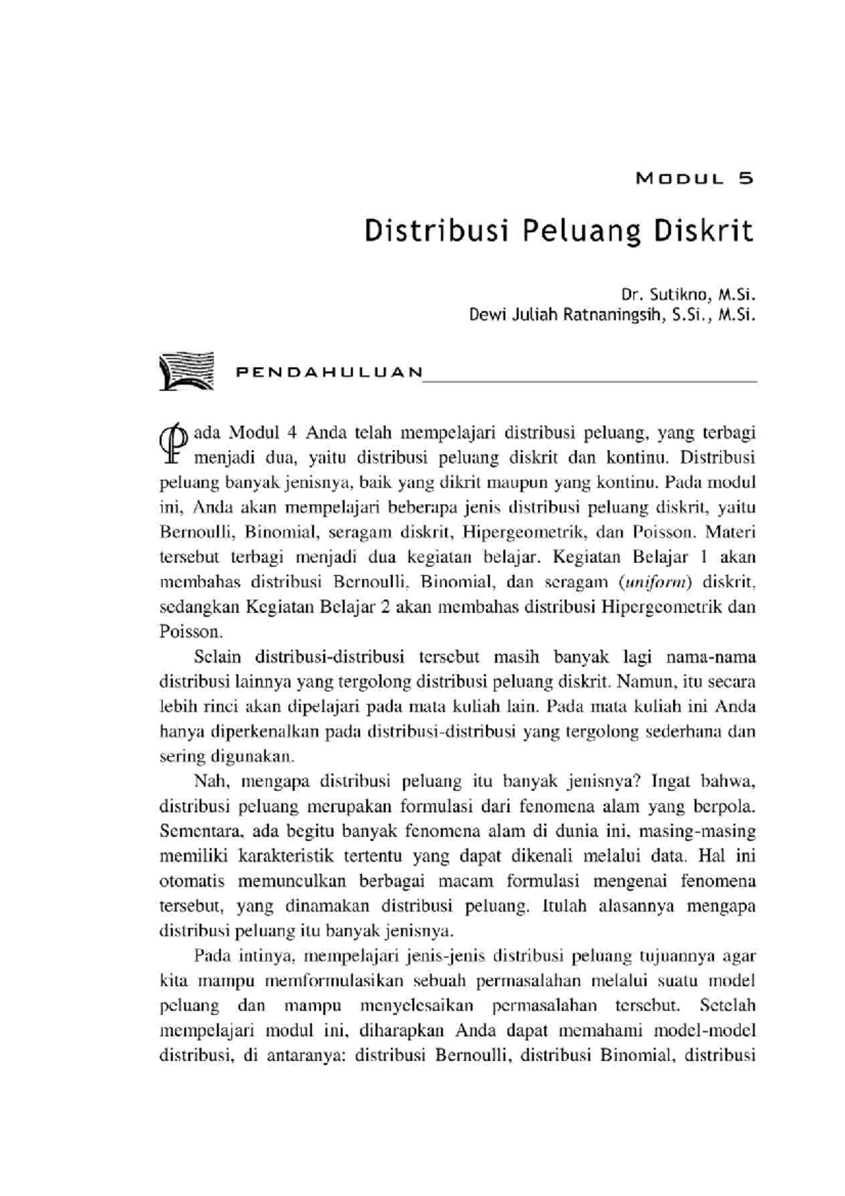 Metode Statistik modul 5 - Metode Statistik I - Studocu
