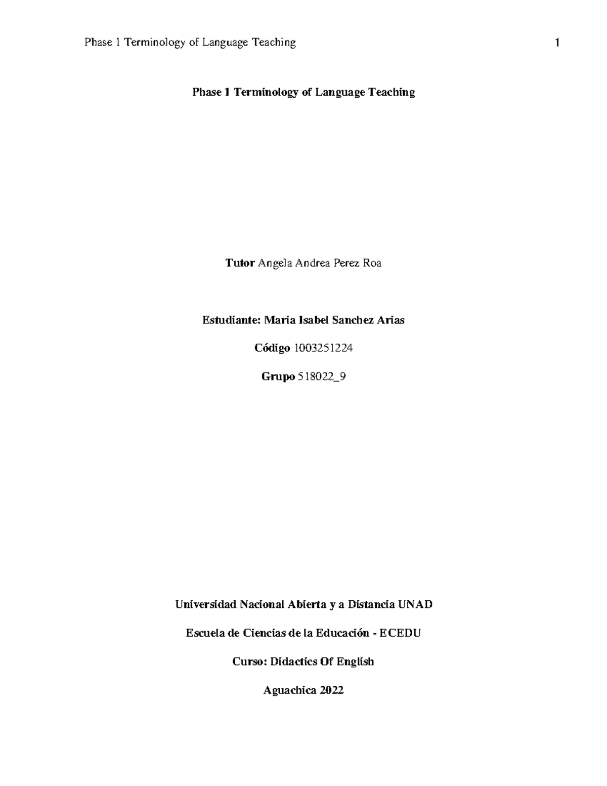 Phase 1 Terminology of Language Teaching - Phase 1 Terminology of ...
