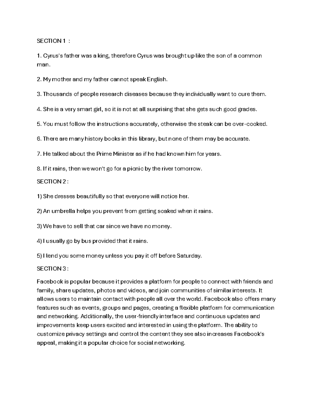 Hqt - ok. nnnn - SECTION 1 : Cyrus's father was a king, therefore Cyrus ...