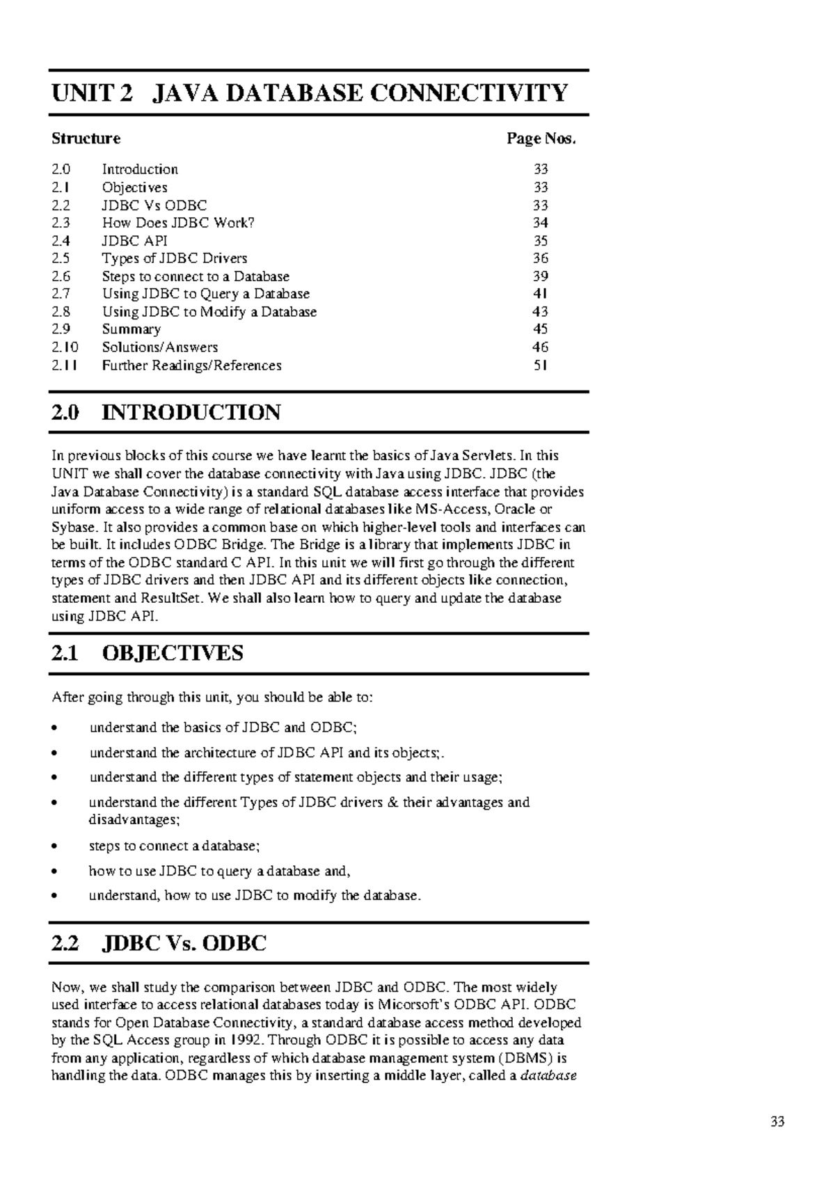 Unit 2 - block 3 unit 2 - JAVA Database UNIT 2 JAVA DATABASE ...