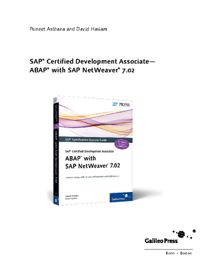ABAP Exercises - Exercises: Introduction to ABAP Programming SAP Development ABAP Training The ...