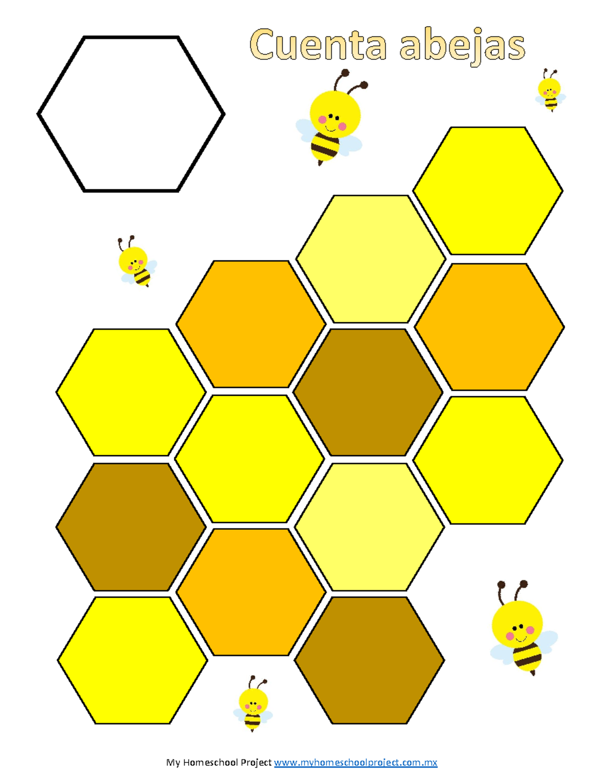 Cuenta abejas - My Homeschool Project - 1 3 4 6 7 9 10 2 5 Imprime ...