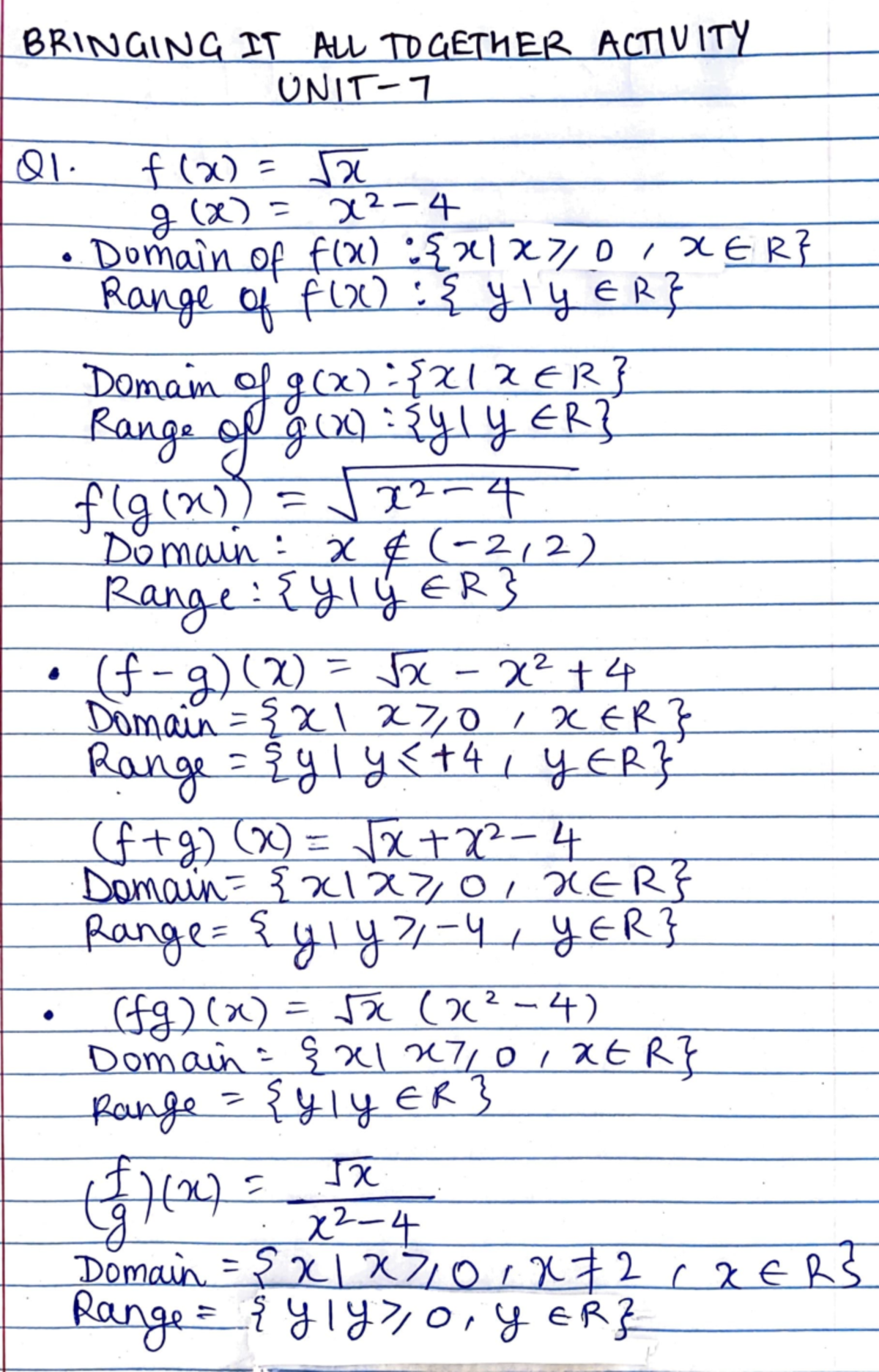 Biata - Bringing it all together activity - MAT1320 - .. X 0 I XE:-,