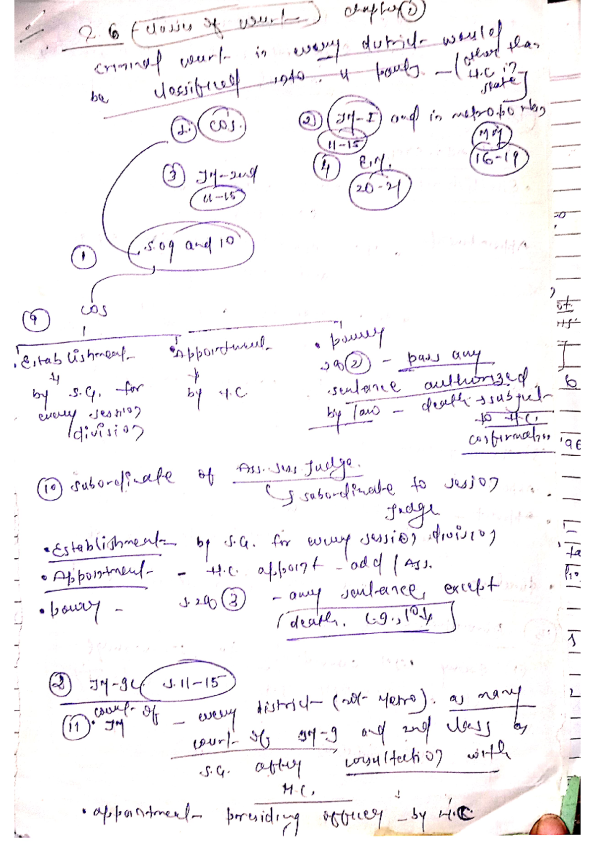 Classes of Court - Bachelor in law - Studocu