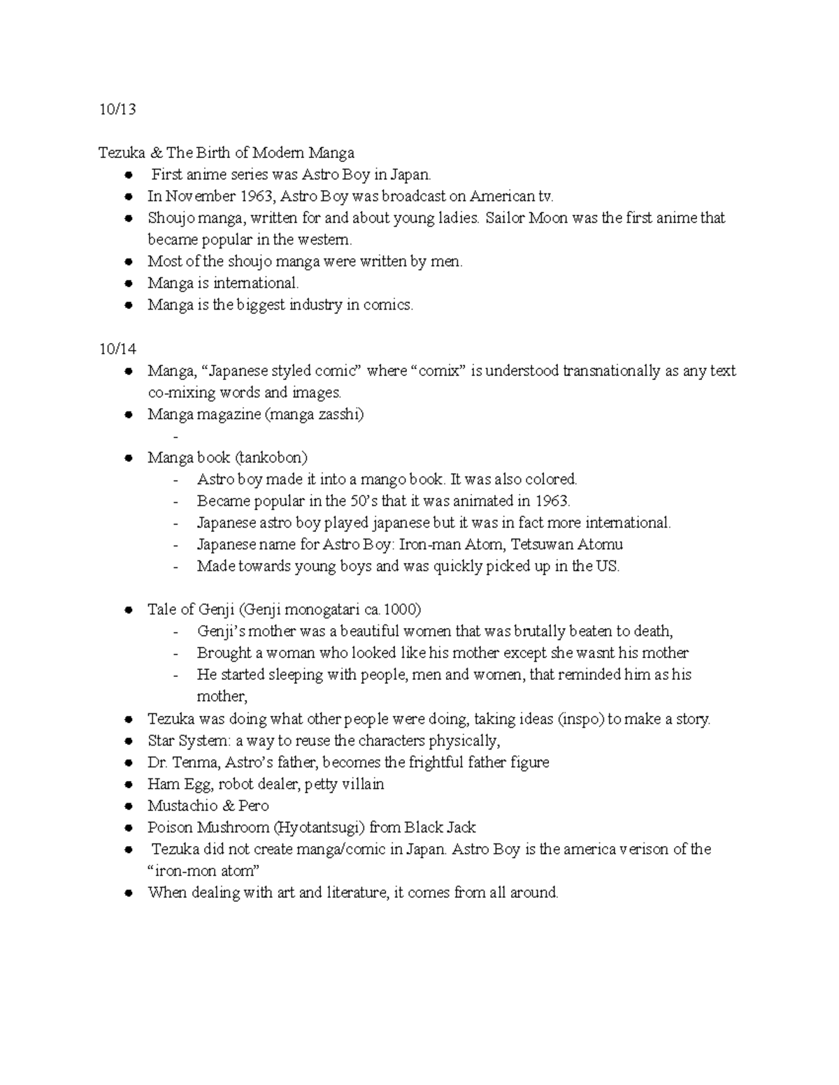 Modern Manga Notes - 10/ Tezuka & The Birth of Modern Manga First anime ...