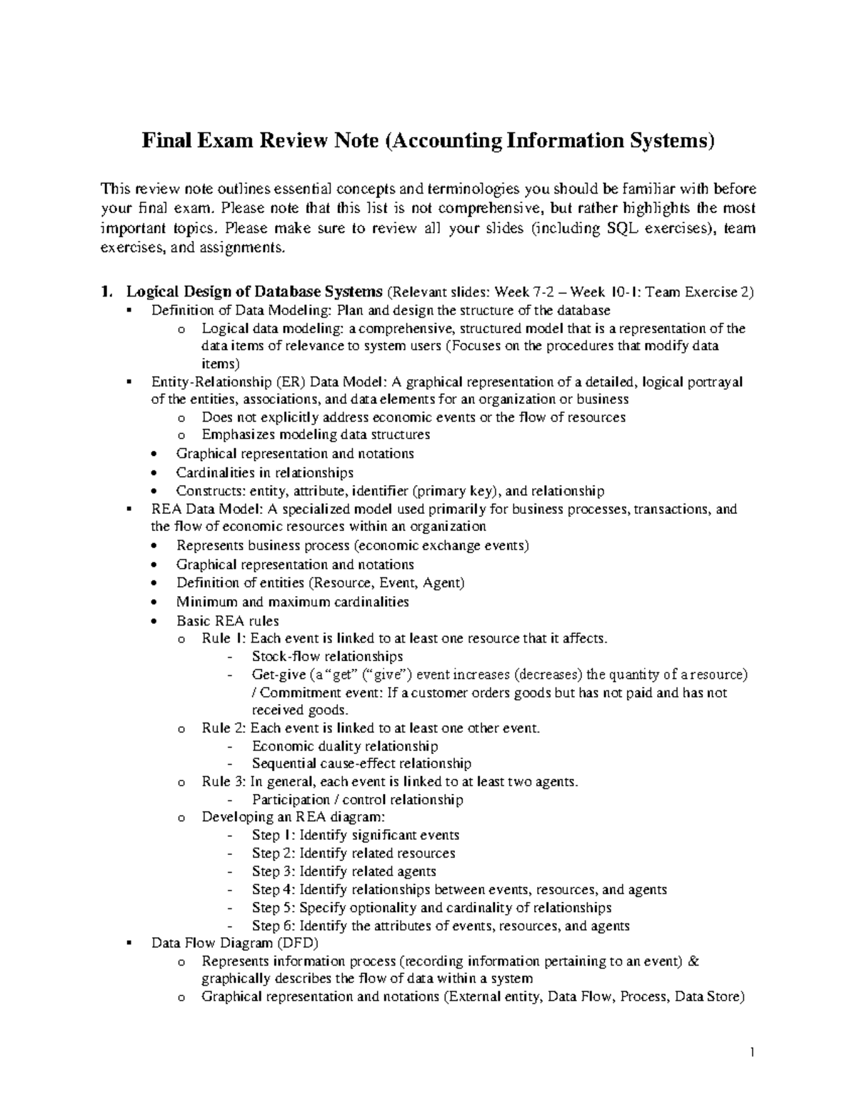 Final Exam Review Note - N/A - Final Exam Review Note (Accounting ...