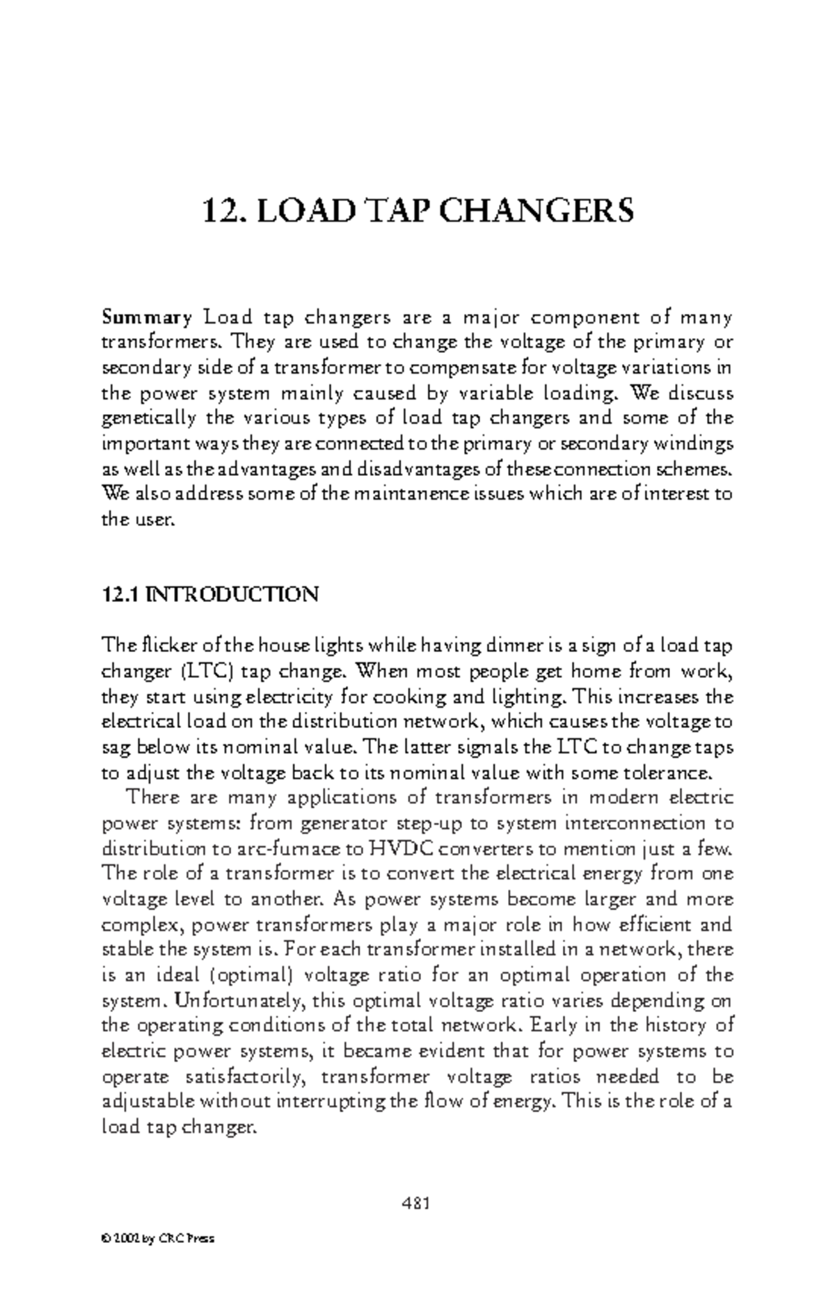 TF3080ch12 LOAD TAP Changers - 481 12. LOAD TAP CHANGERS Summary Load ...