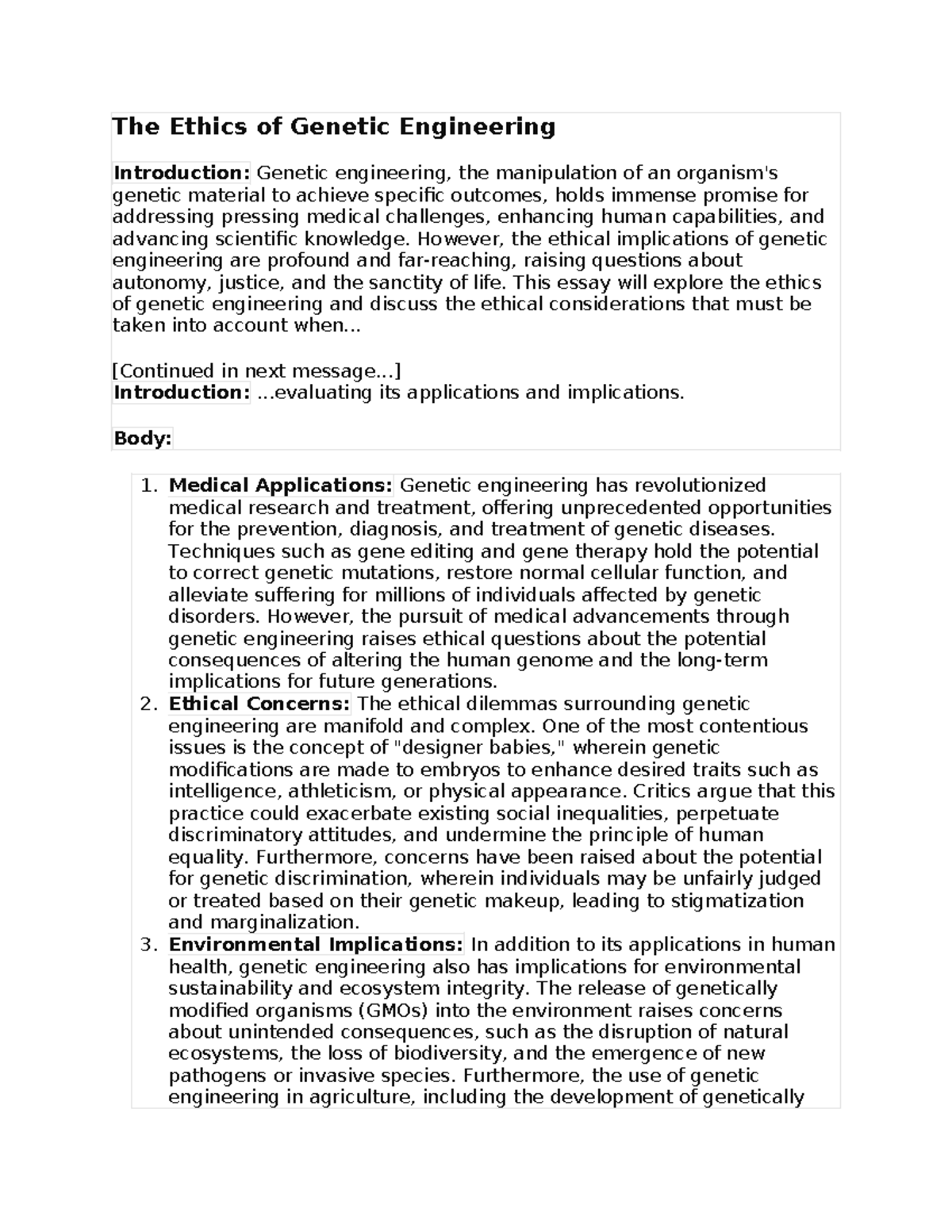 Green 2 - ftFAIYVuoshiaSNJNJsnuiabsybiasb - The Ethics of Genetic ...