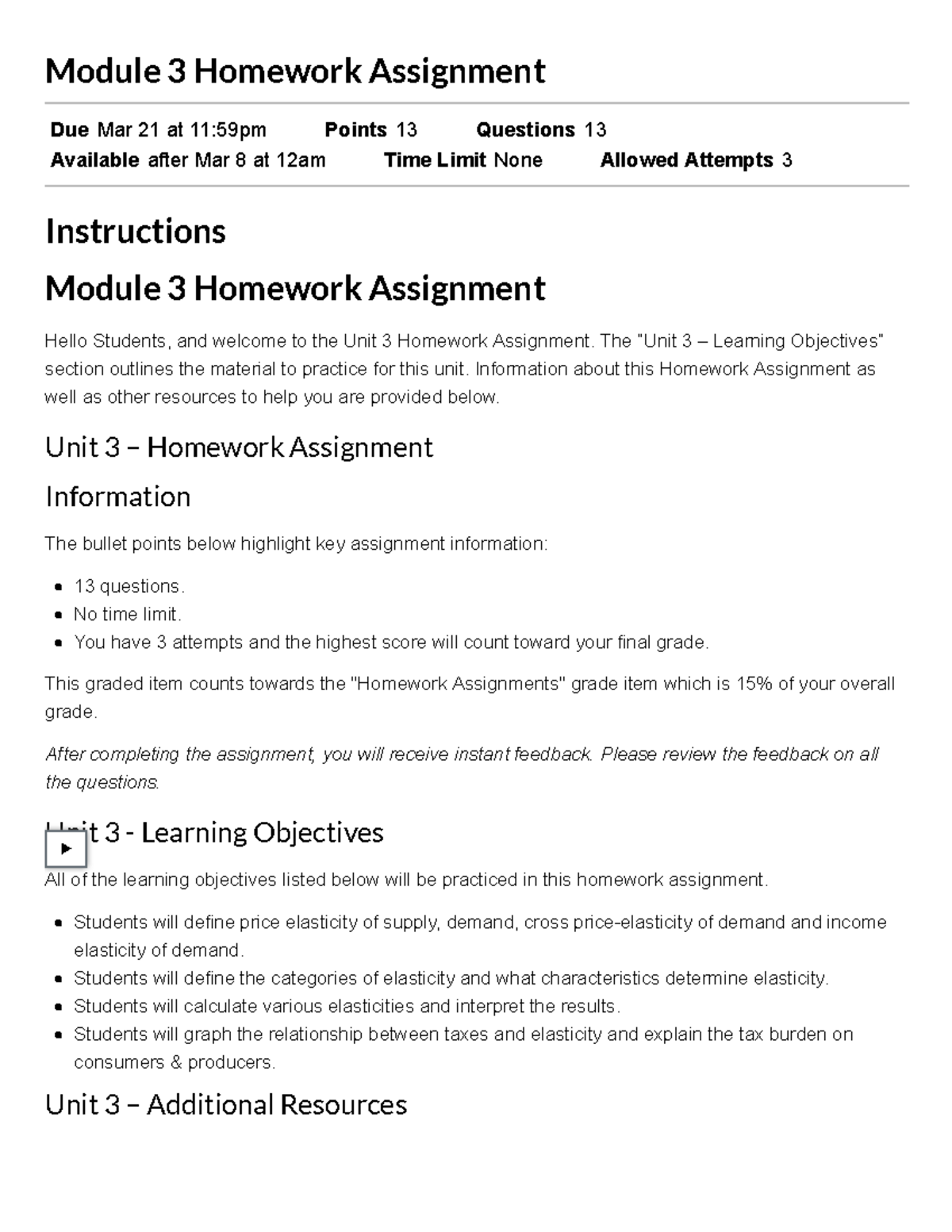 Module 3 Homework Assignment BUSC-1B-01-41498 - Module 3 Homework Assignment Due Mar 21 at 11 ...