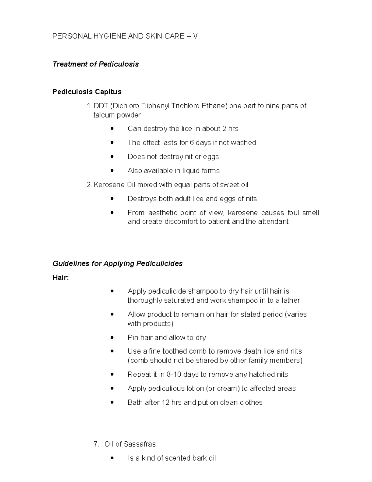 Personal Hygiene AND SKIN CARE - part 5 - PERSONAL HYGIENE AND SKIN ...