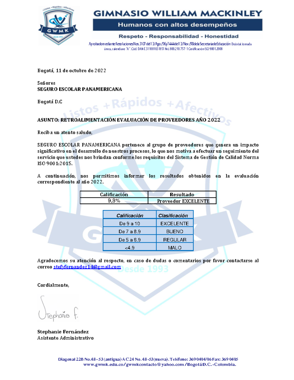 Carta Seguro Escolar Panamericana - Aprobado mediante Resoluciones Nos ...