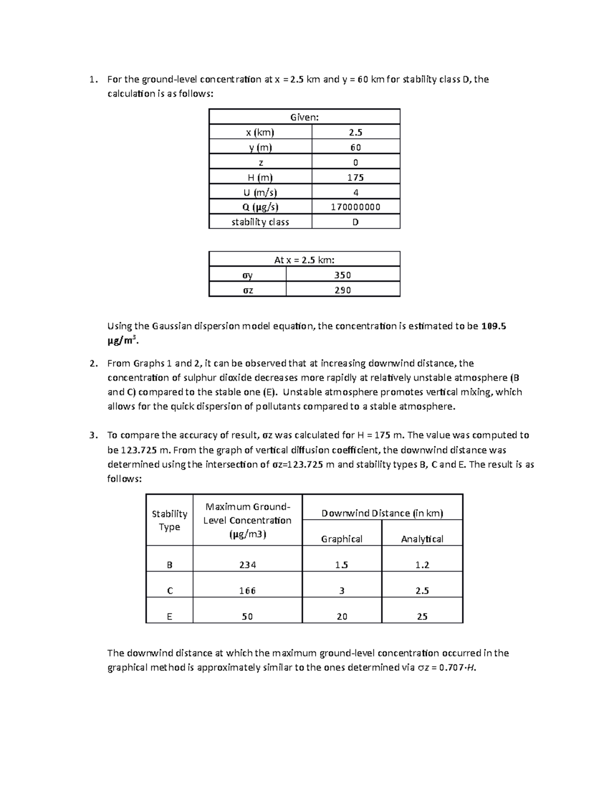 Gaussian Distribution Model (lab report) - For the ground-level ...