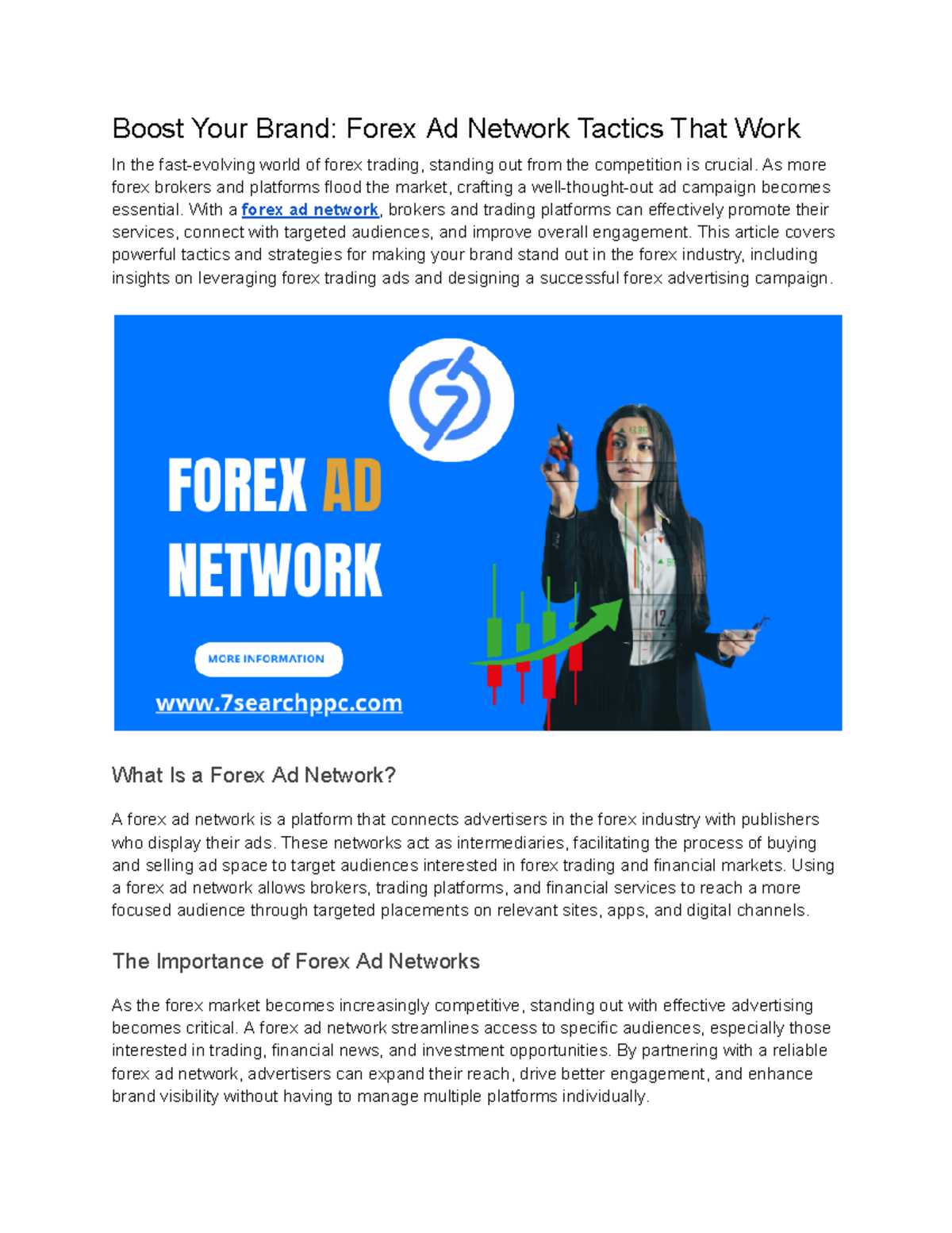 Boost Your Brand Forex Ad Network Tactics That Work - As more forex ...