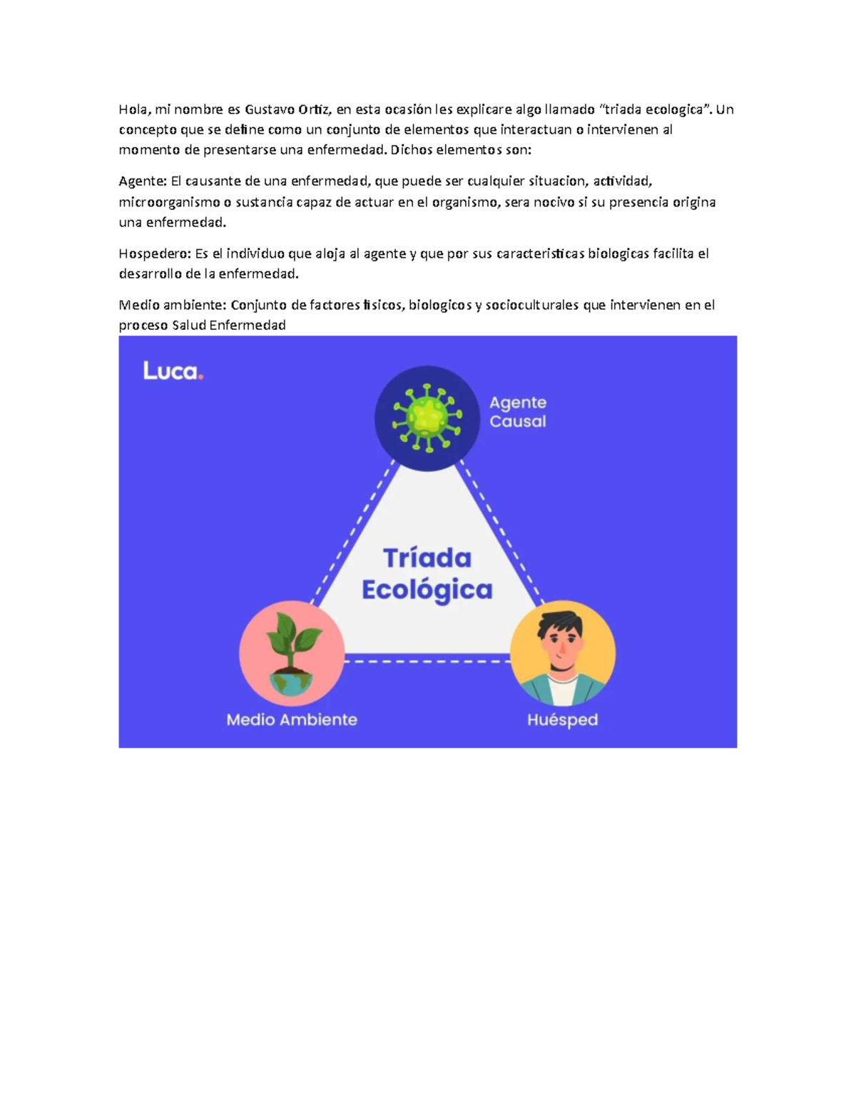Triada Ecologica - Hola, mi nombre es Gustavo Ortiz, en esta ocasión ...