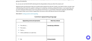 Signposting - IELTS - Common signposting language Signposting words and ...
