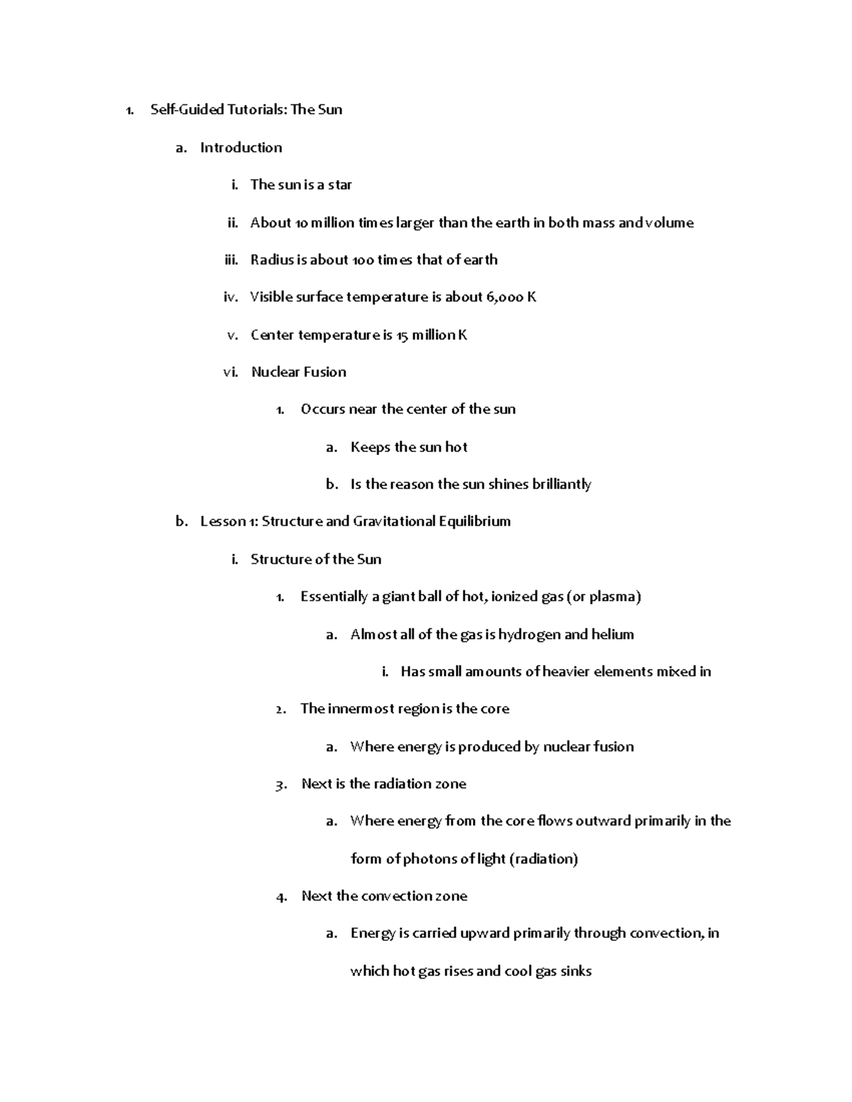 AST1110 - Lesson 9 Lab - Topics include: structure and gravitational ...