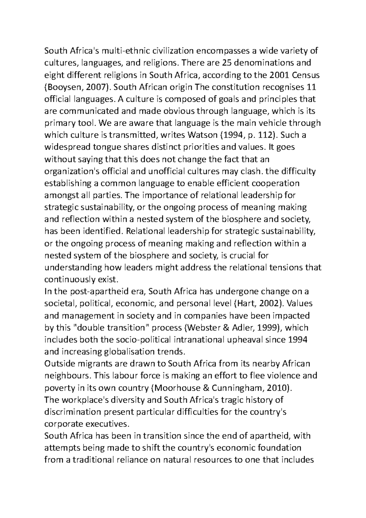 Buma task2 LL - Practice material - South Africa's multi-ethnic ...