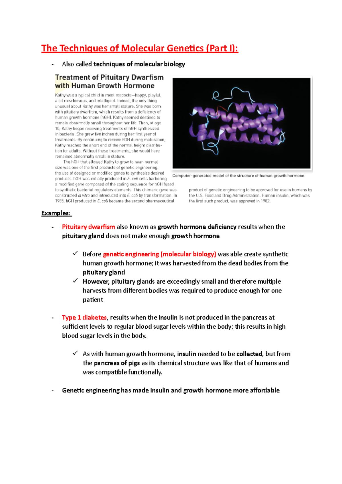 Life Science 1 - The Techniques of Molecular Genetics 1 - The ...