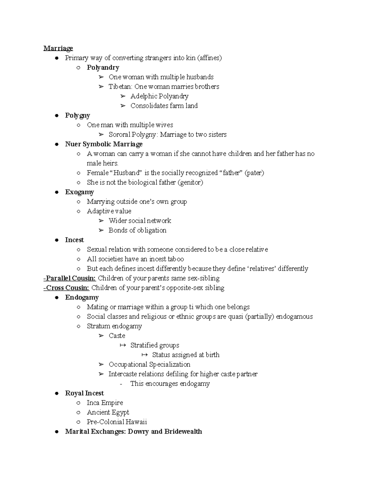 Marriage - Female “Husband” is the socially recognized “father” (pater ...