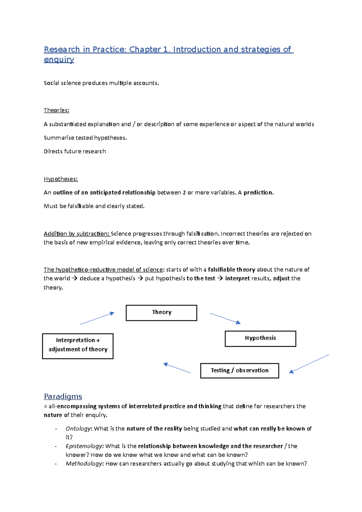 Quantitative and Qualitative Notess - Research in Practice: Chapter 1 ...