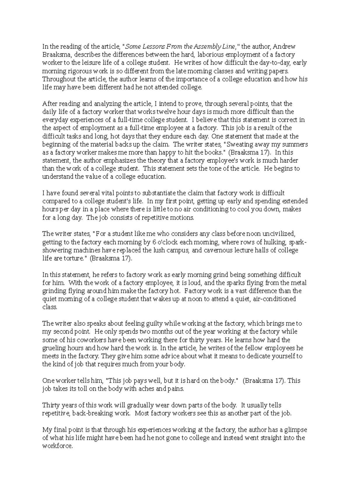 Nichole Bruce-Balasch First Draft 1 - In the reading of the article ...