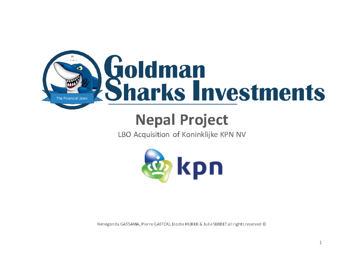 PE Presentation - KPN - 1 Nepal Project LBO Acquisition of Koninklijke ...