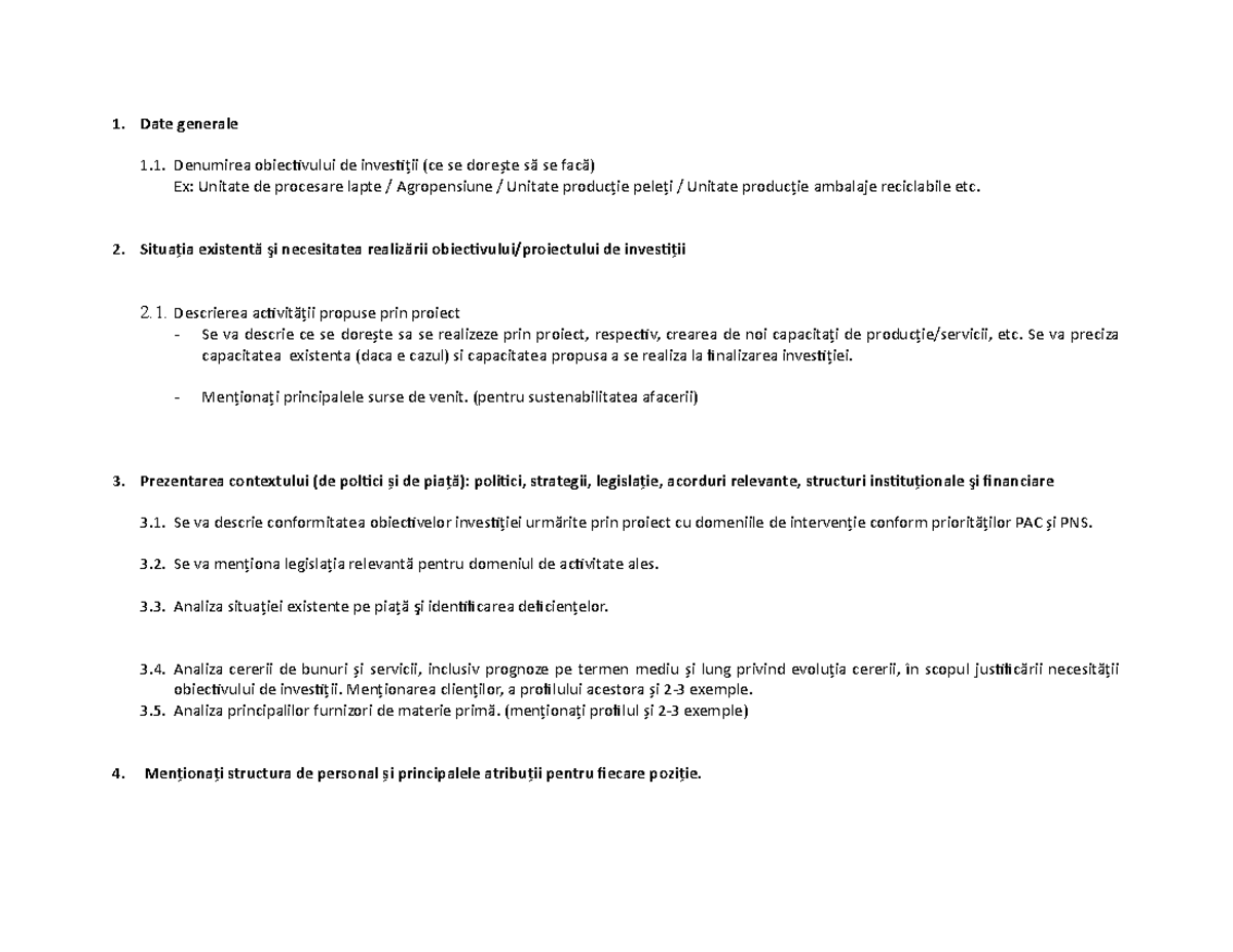 Plan de implementare - adaptare 4.1, 6.4 16.4 (1) - Date generale ...