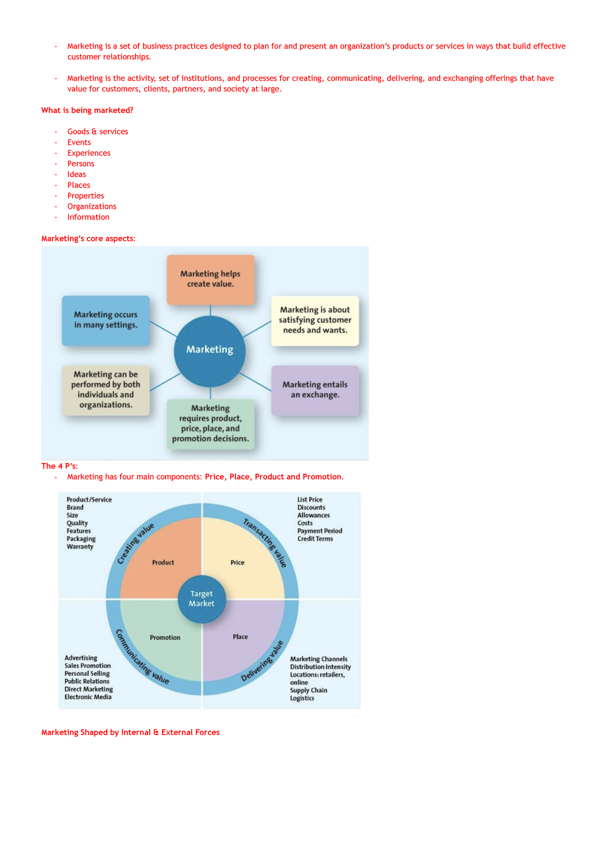 Marketing Lectures - Marketing is a set of business practices designed ...