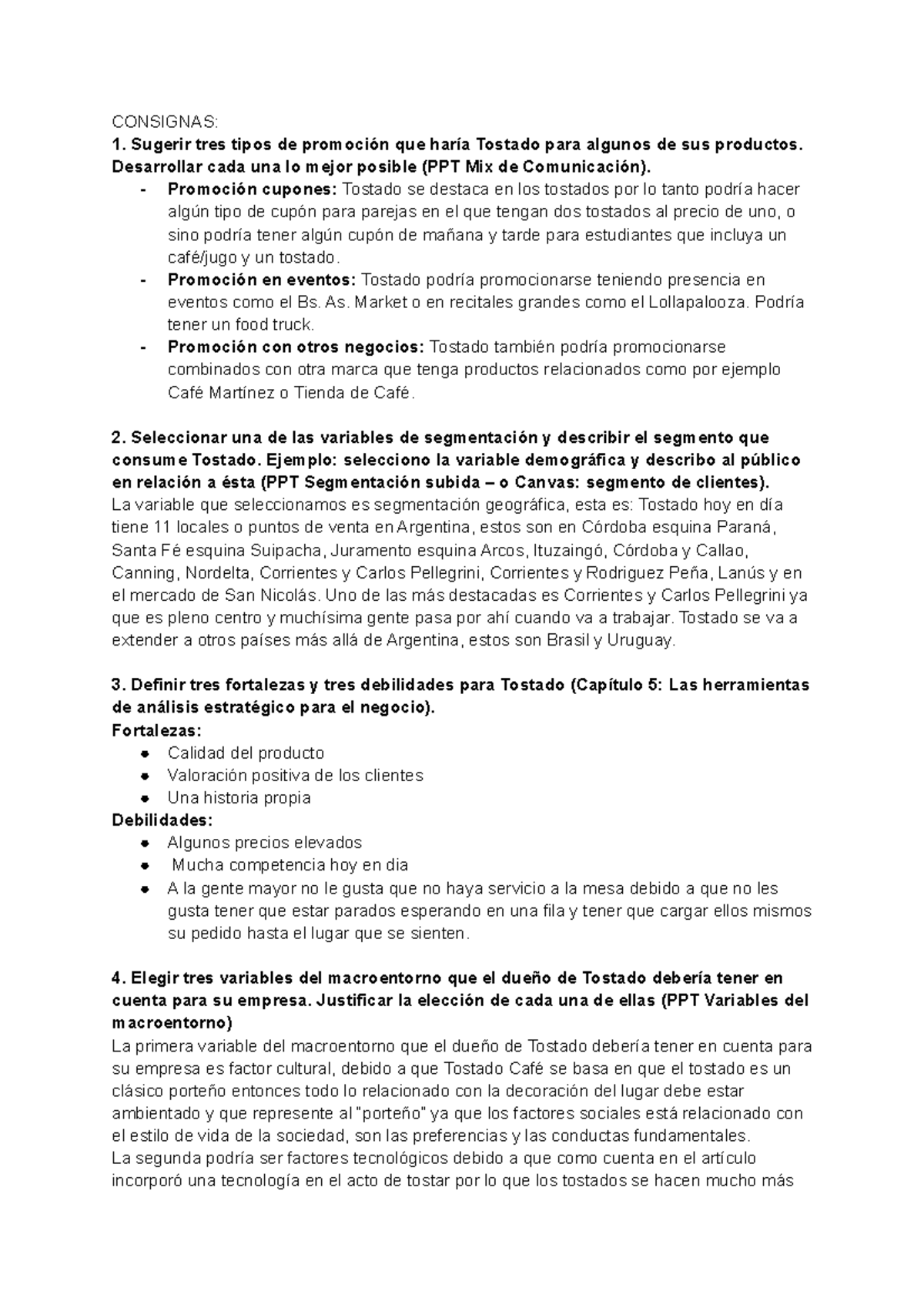 Marketing integradora - CONSIGNAS: Sugerir tres tipos de promoción que ...