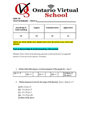 MHF4U1 -UNIT1 - Math Lecture, Unit 1 lessons, fully explained - Lesson ...