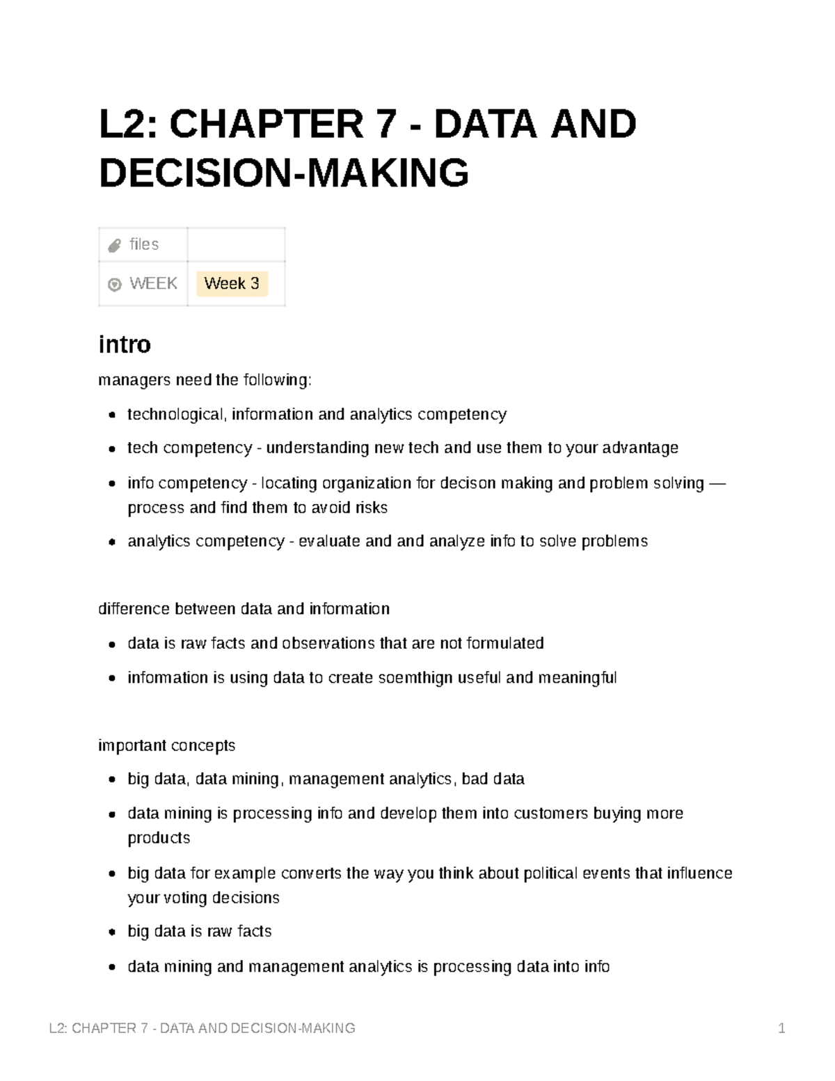 L2 Chapter 7 - DATA AND Decision- Making - L2: CHAPTER 7 - DATA AND ...