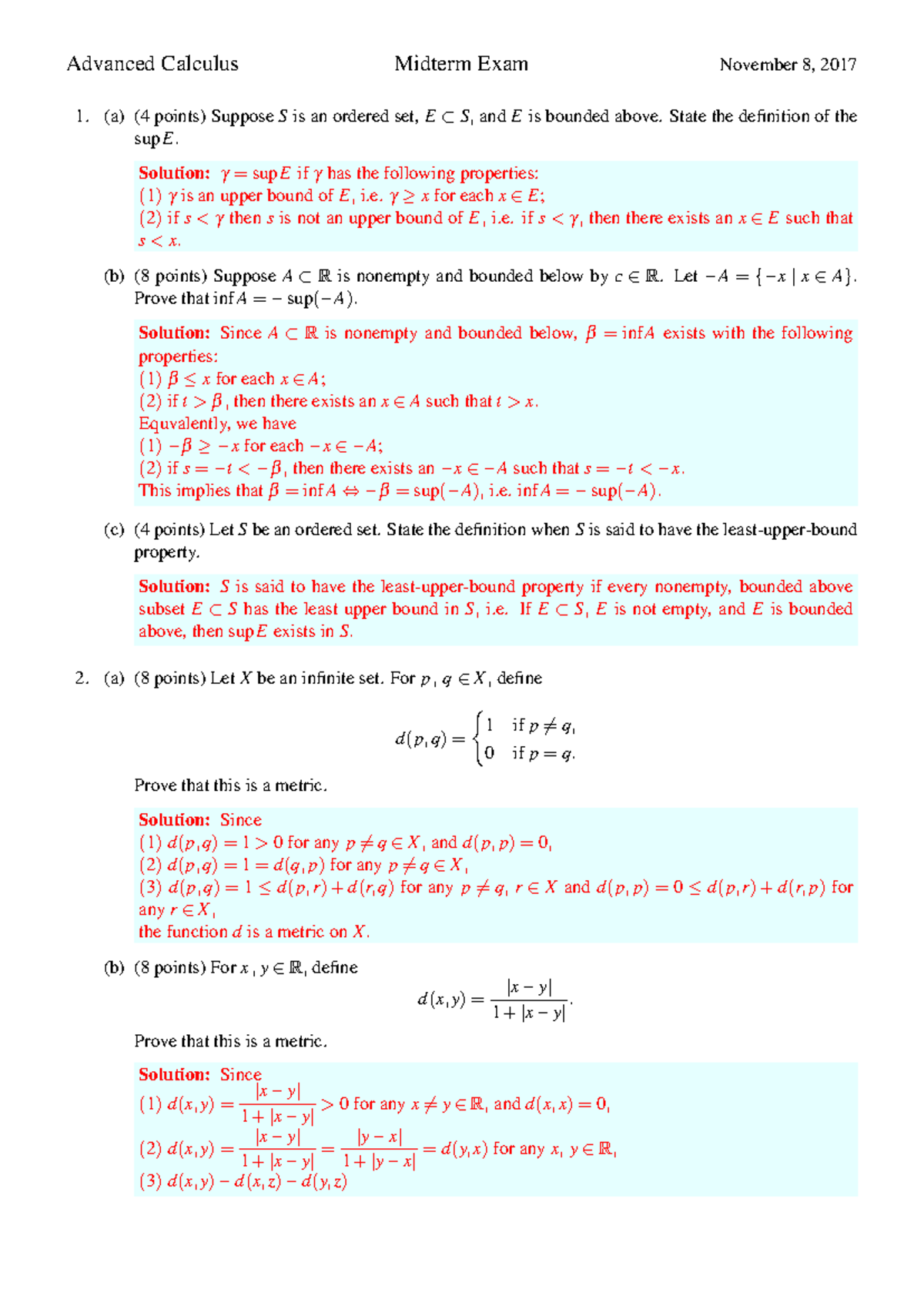 Advanced Calculus-Midterm Exam 1 - Advanced Calculus Midterm Exam ...
