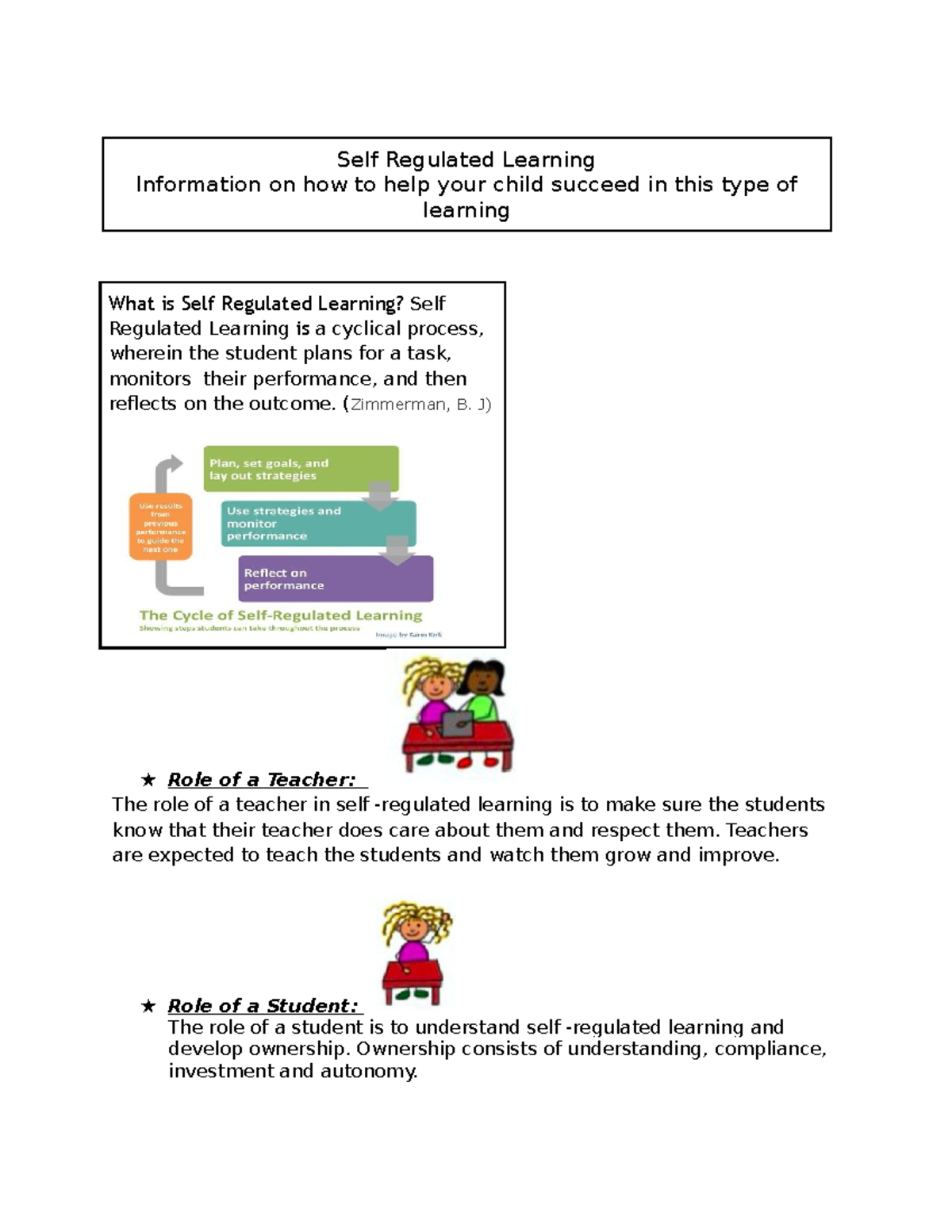 Brochure- student engagement for the beginning of school year - Self ...