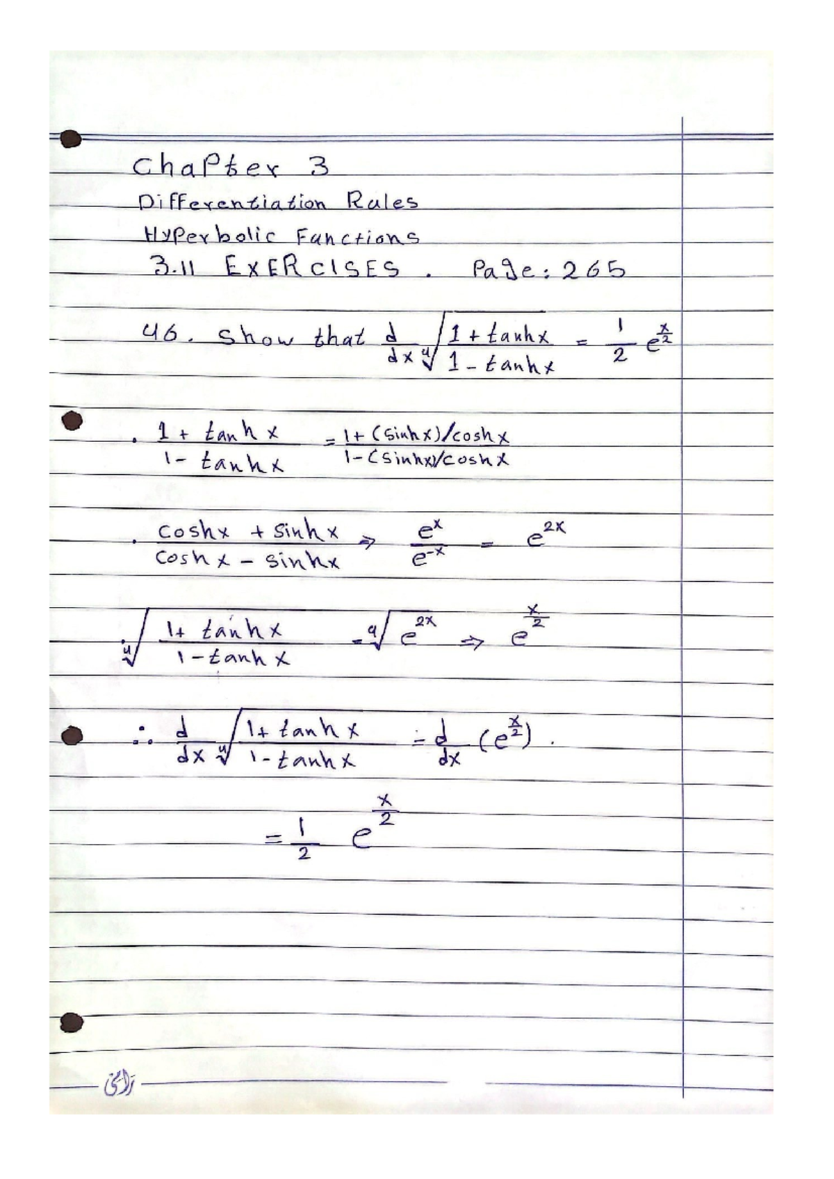 2024-06-16 01 - Math notes - chapter 3 Differentiation Rules Hyperbolic ...