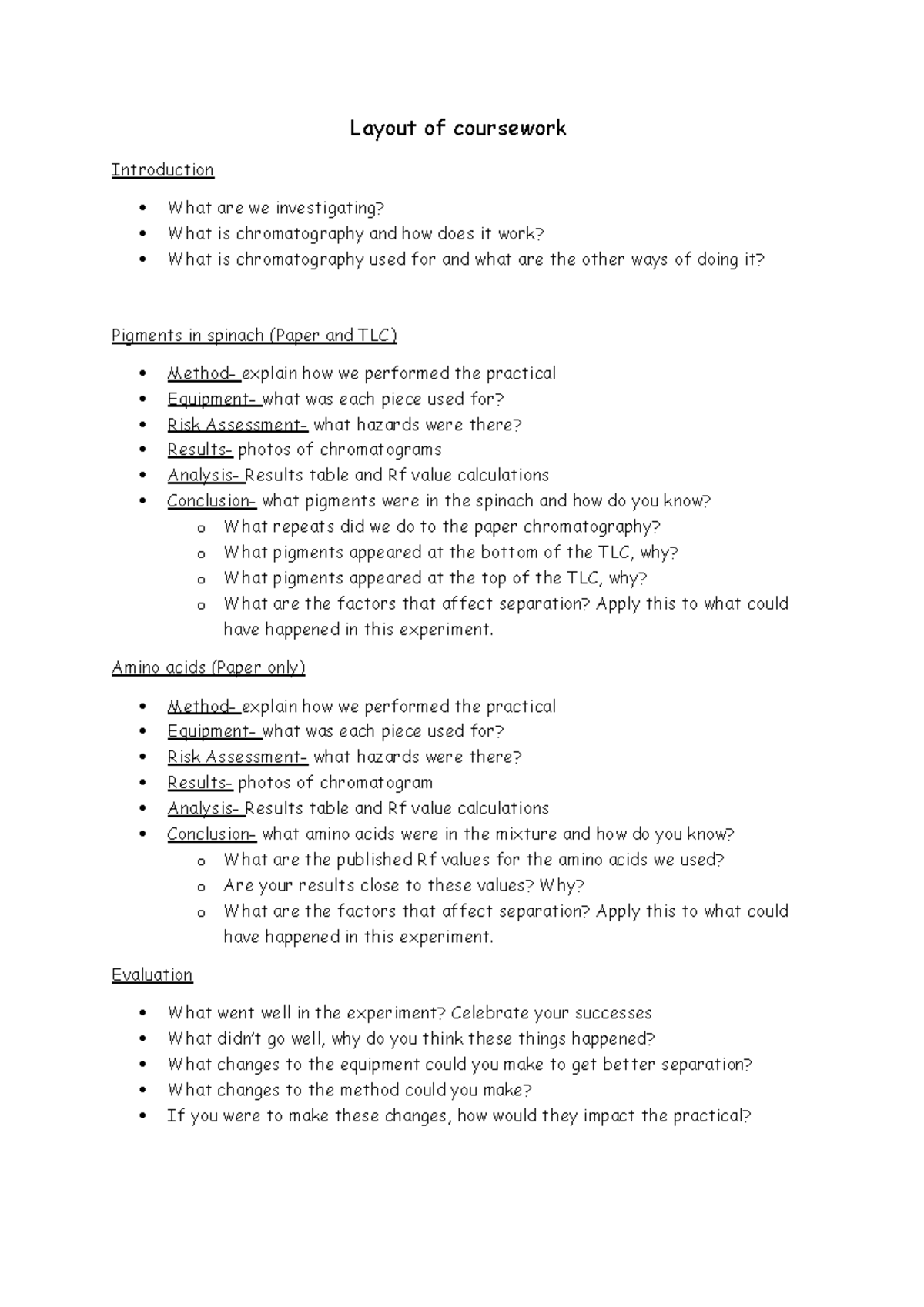 Layout of coursework - Layout of coursework Introduction What are we ...
