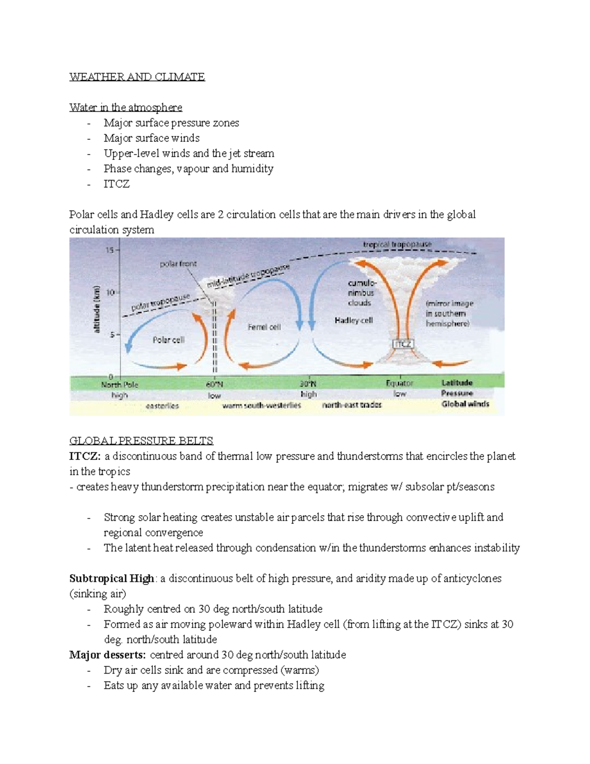 GEOS102, Sept 28-30 - notes, for prof. Hewitt's class - WEATHER AND ...