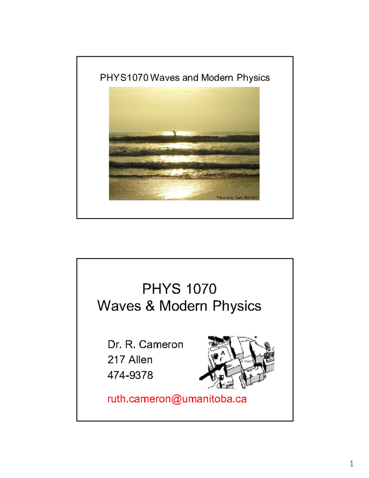 Lecture 1 intro - notes - PHYS1070 Waves and Modern Physics Photo ccby ...